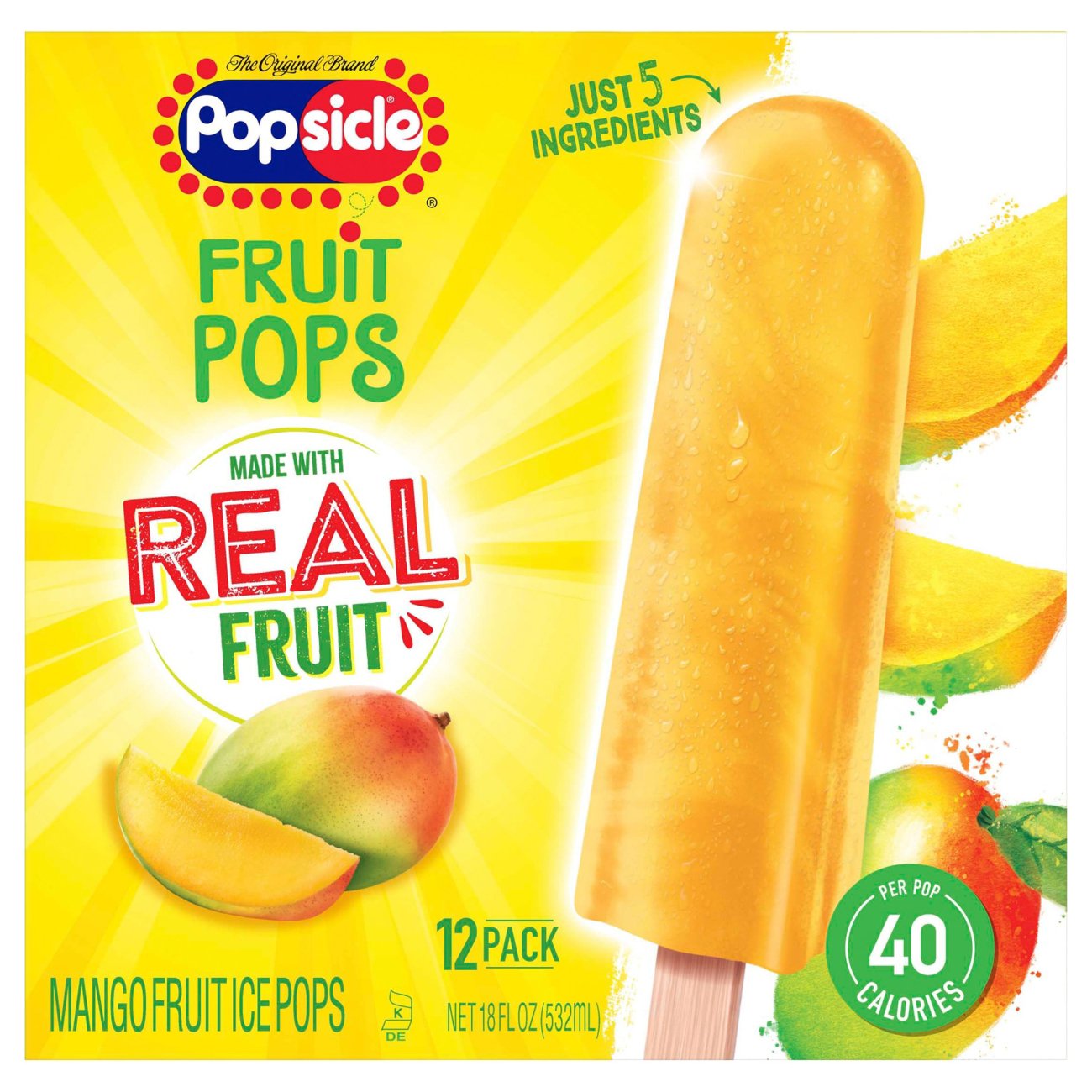 Popsicle Mango Ice Pop Fruit Pops - Shop Bars & Pops at H-E-B