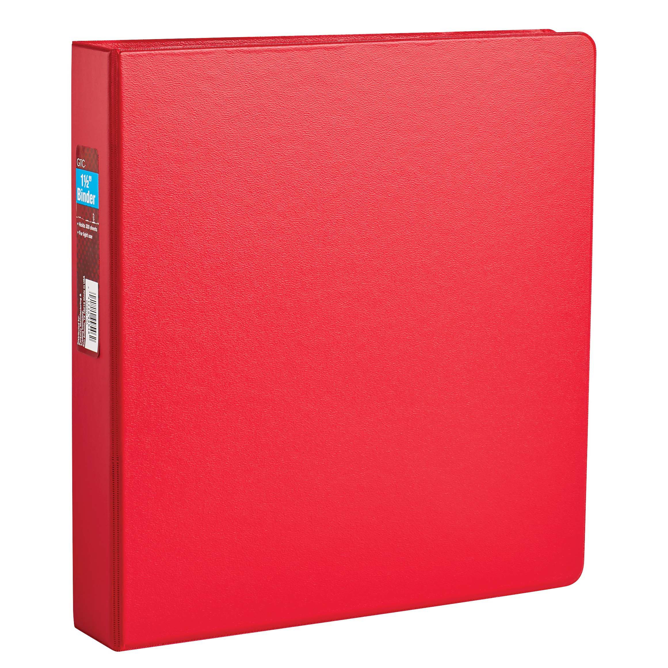 GTC Economy Round Ring Storage Binder - Red - Shop Binders at H-E-B