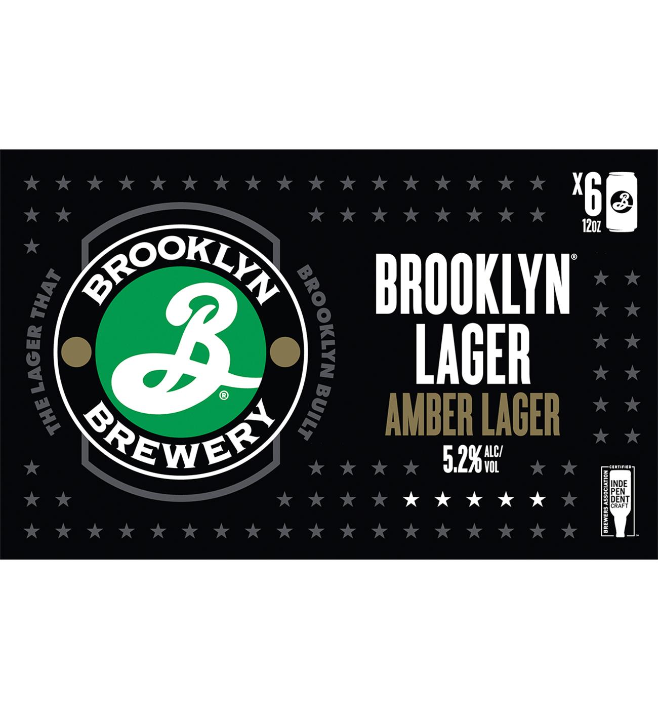 Brooklyn Brewery Amber Lager Craft Beer 6 pk Cans - Shop Beer at H-E-B