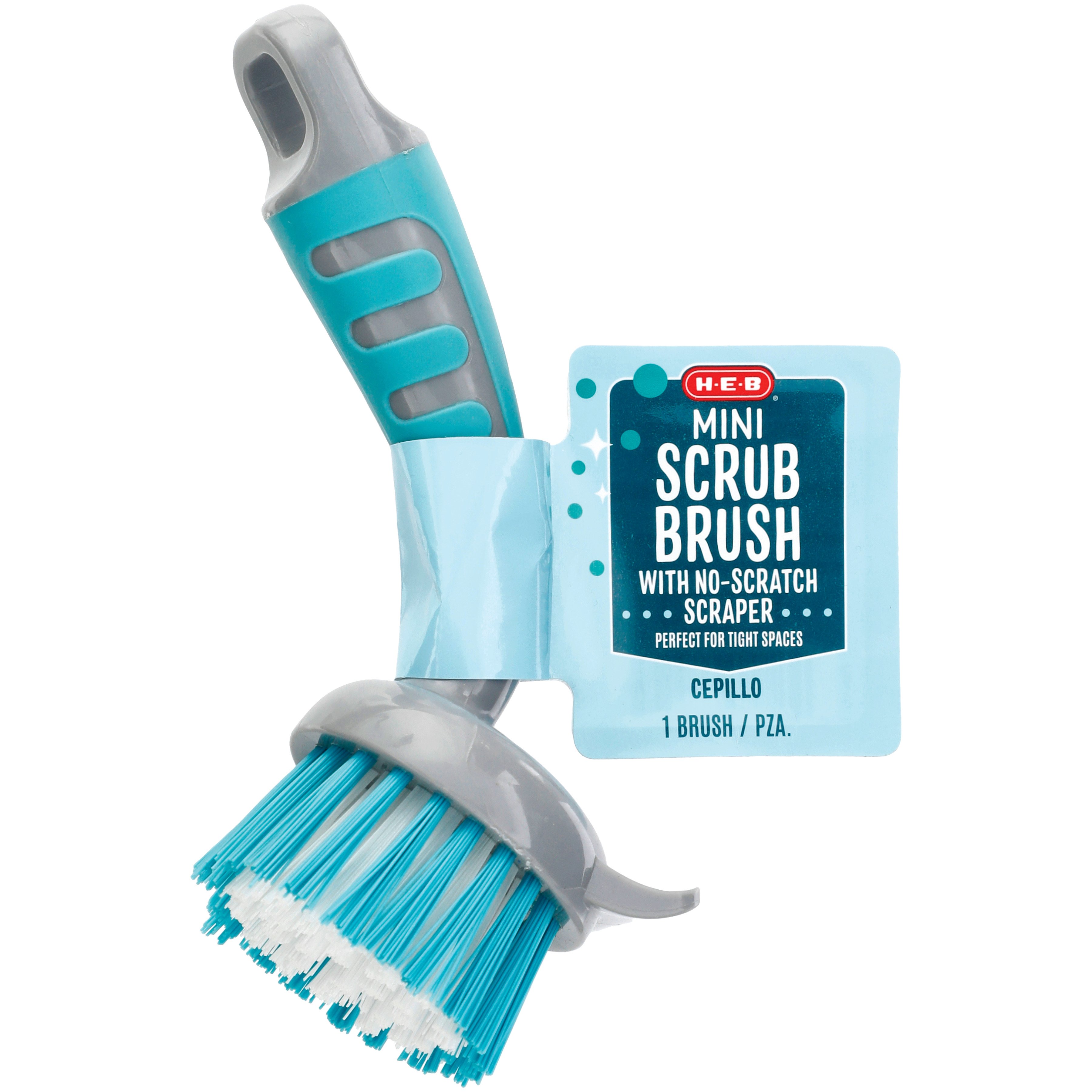 H-E-B Mini Scrub Brush with Scraper - Shop Cleaning Tools at H-E-B