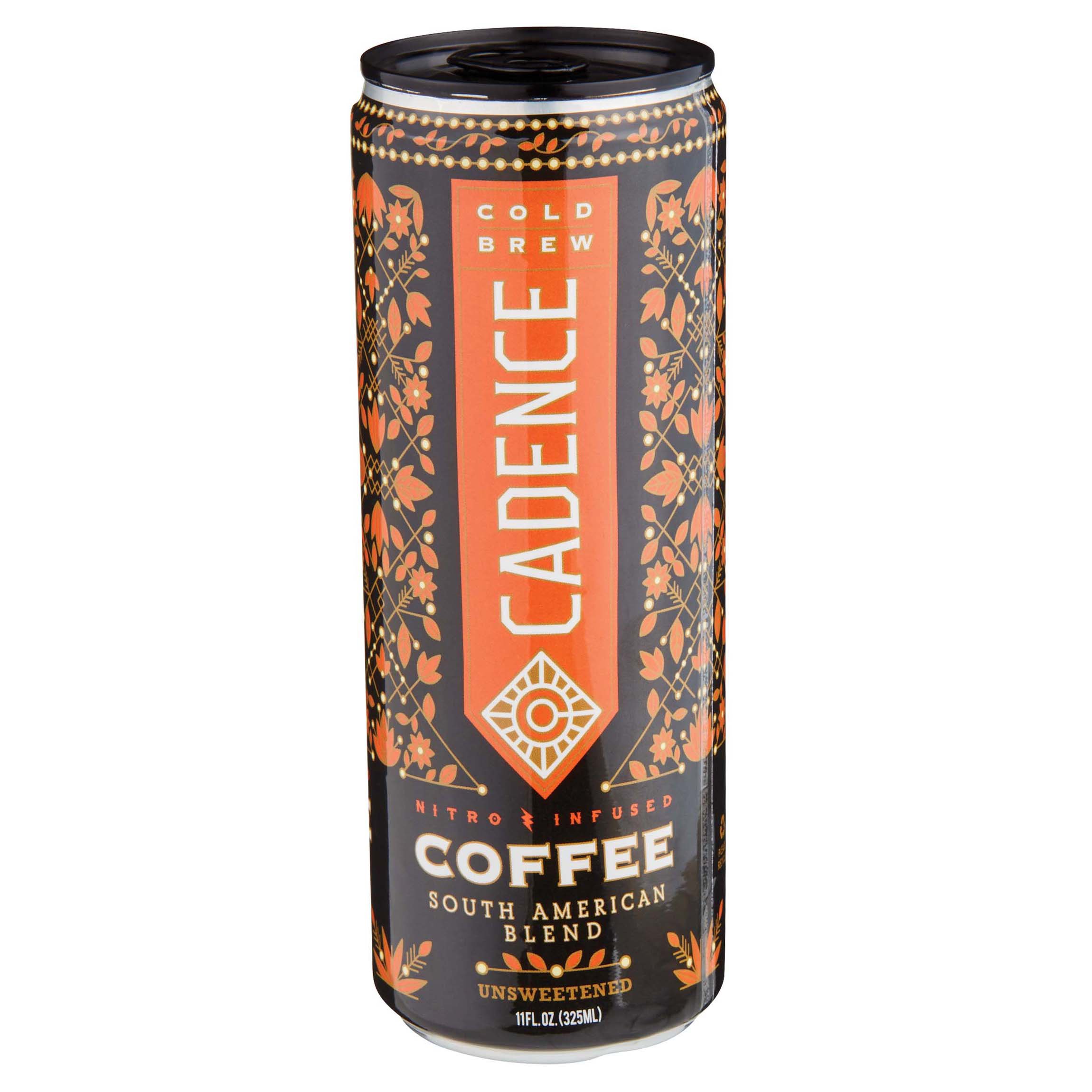 Cadence Unsweetened South American Blend Nitro Infused Cold Brew Coffee ...