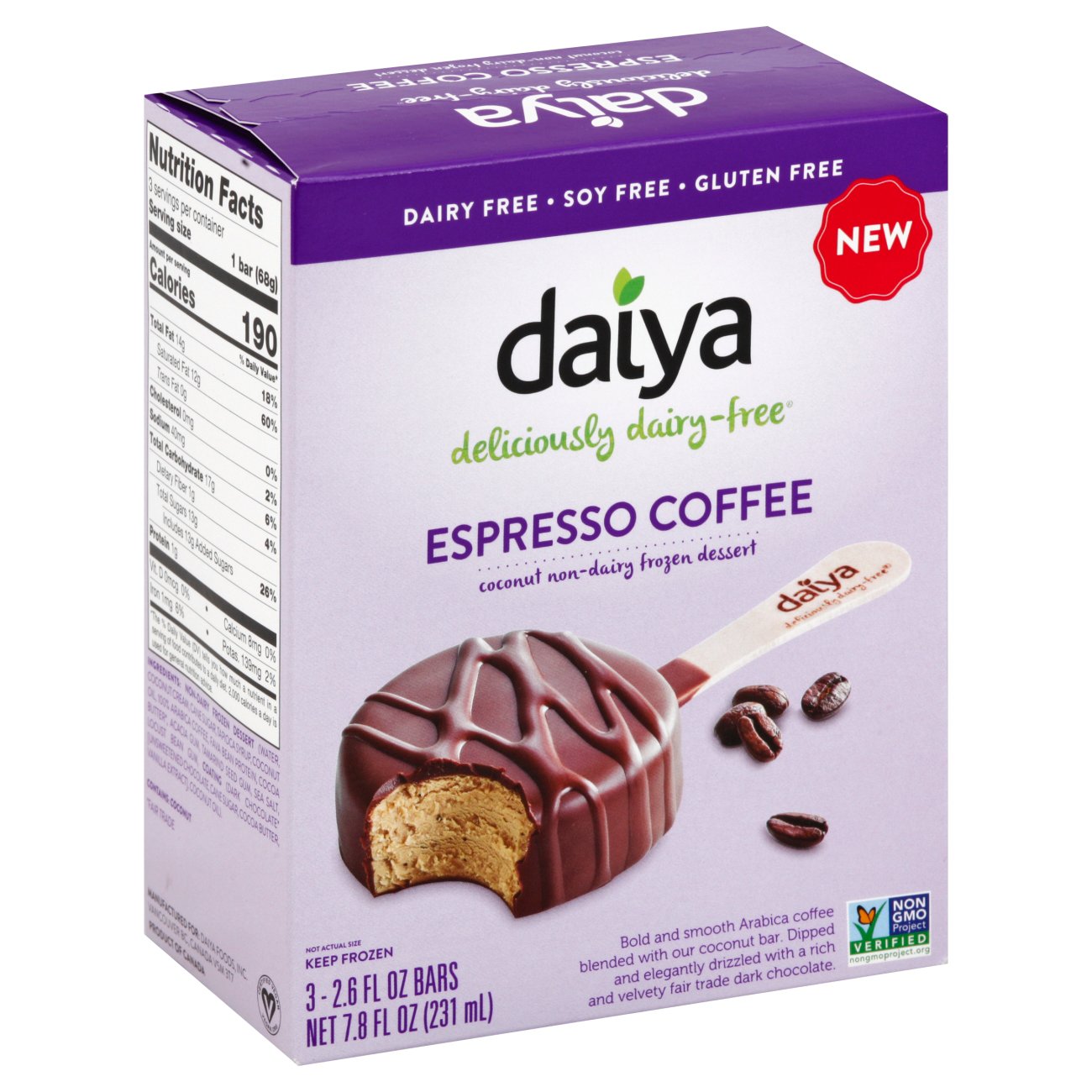 Daiya Espresso Coffee Ice Cream Bars - Shop Bars & pops at H-E-B