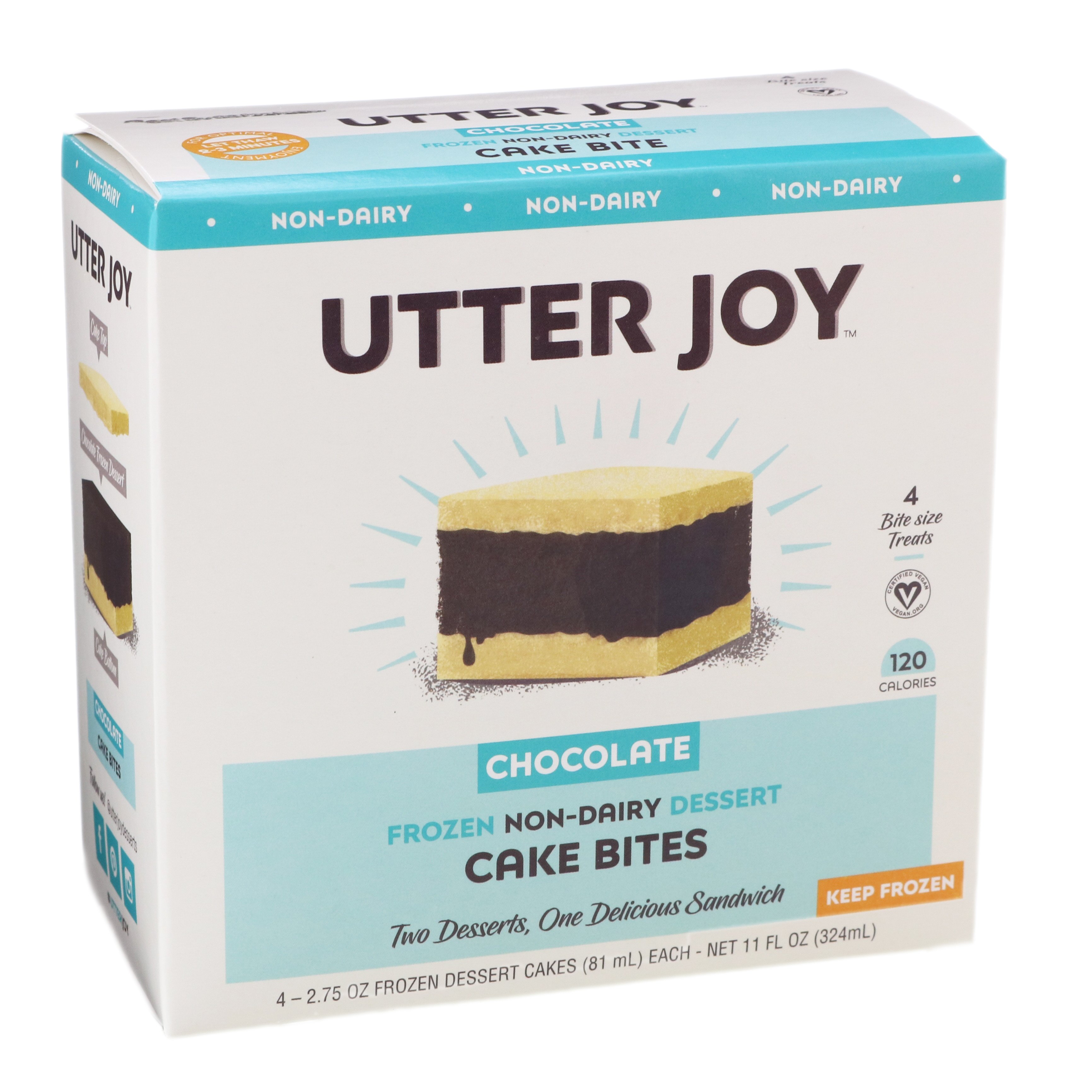 Utter Joy Chocolate Non-Dairy Cake Bites - Shop Cones & sandwiches at H-E-B