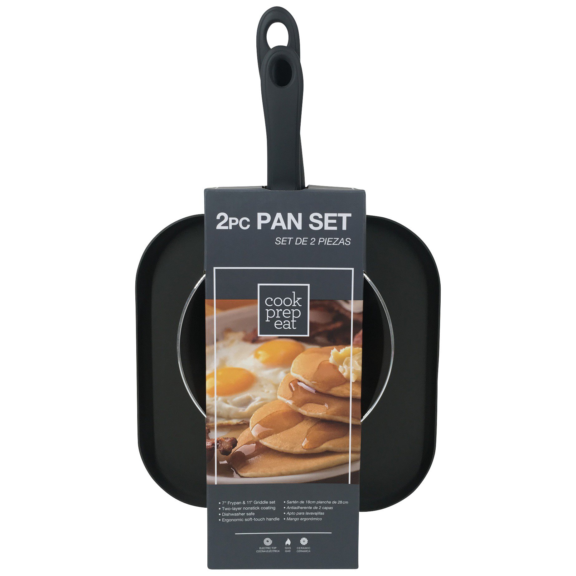 Cook Prep Eat Pan Set Black - Shop Frying pans & griddles at H-E-B