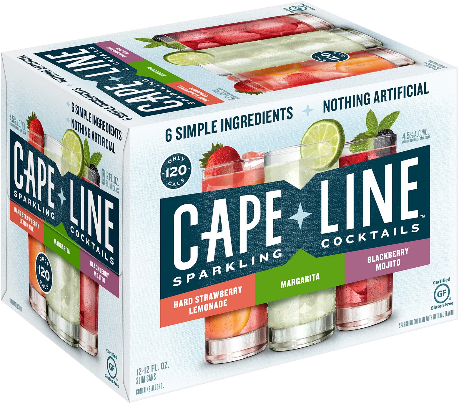 Cape Line Sparkling Cocktails 12 oz Cans Variety Pack - Shop Malt ...