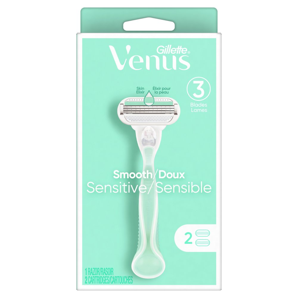 Gillette Venus Sensitive Smooth Razor with 2 Cartridges - Shop Razors ...