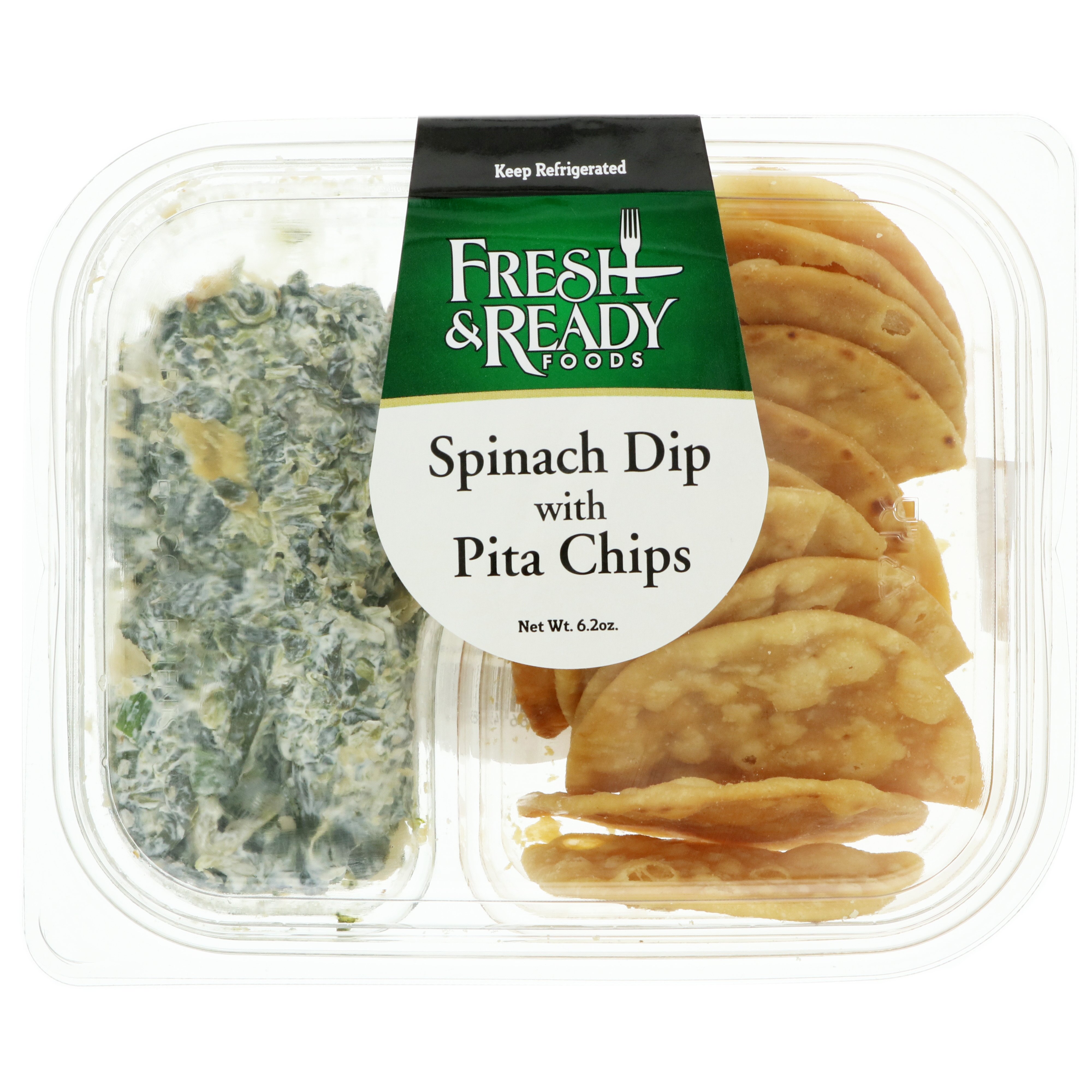 Fresh and Ready Spinach Dip with Pita Chips - Shop Snack trays at H-E-B