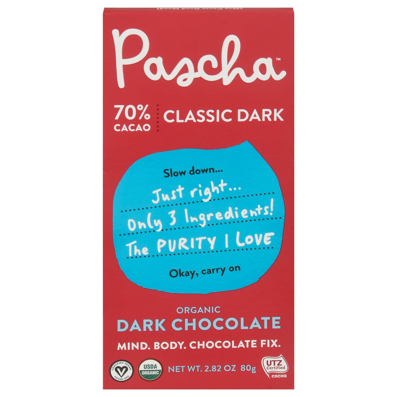 Pascha Organic Dark Chocolate 70% Cacao Bar - Shop Candy at H-E-B