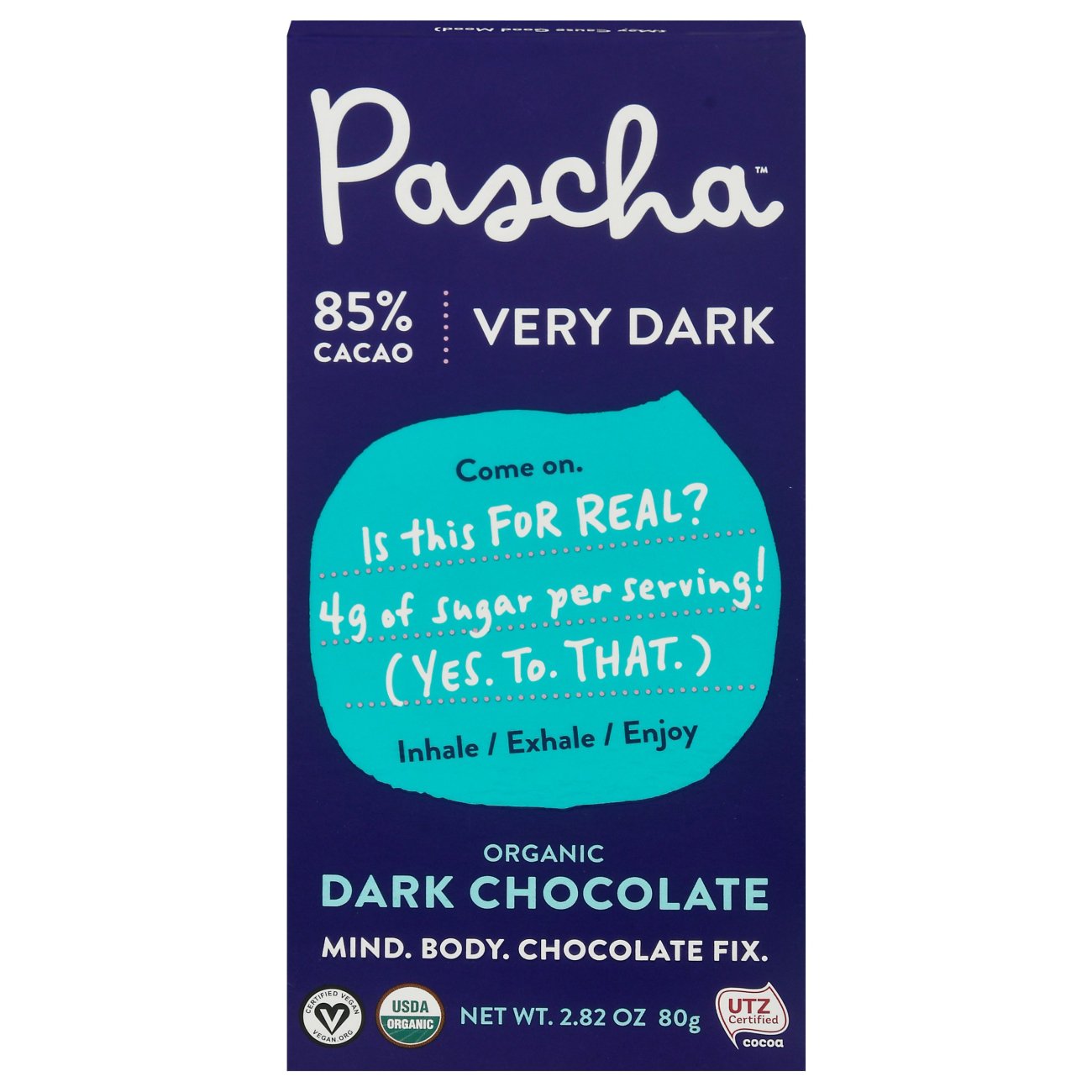 Pascha Organic Dark Chocolate 85% Cacao Bar - Shop Candy at H-E-B
