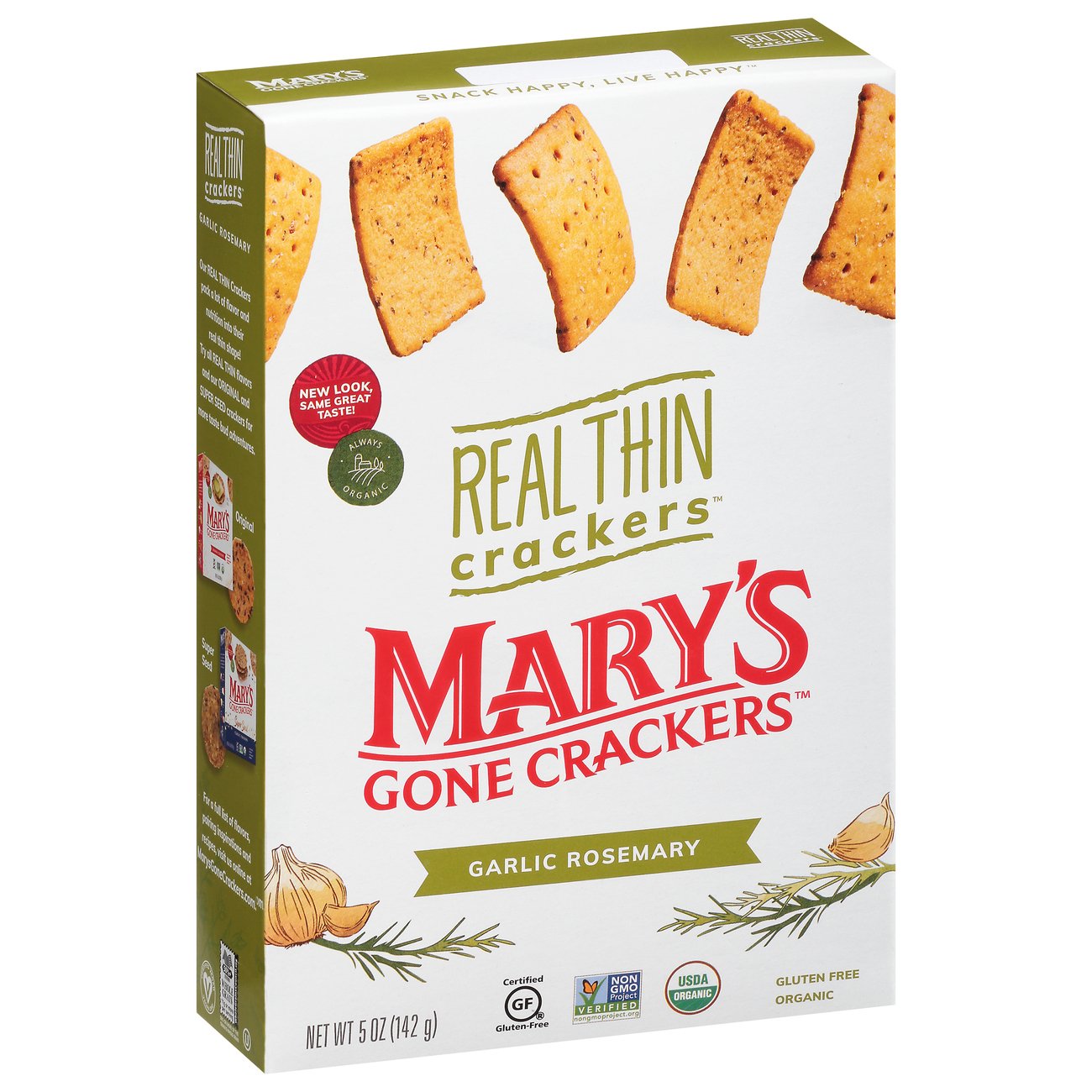 Mary's Gone Crackers Garlic Rosemary Real Thin Crackers - Shop Crackers ...