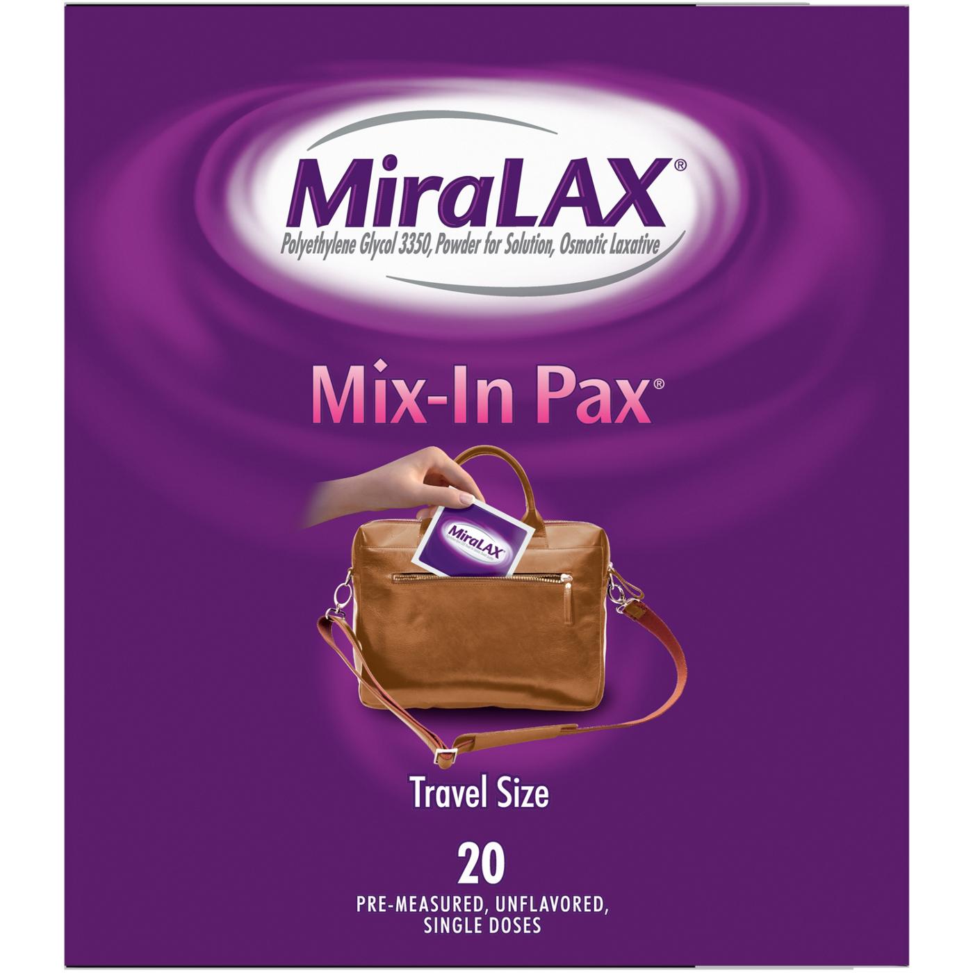 MiraLAX Mix-in Pax Unflavored Powder Packets - Shop Digestion & nausea ...