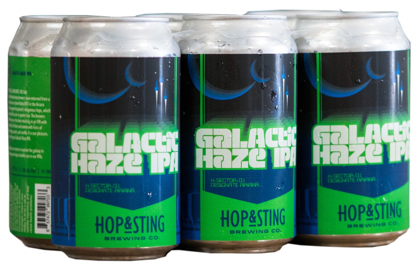 Hop & Sting Brewing Co. Galactic Haze Belgian IPA Beer 12 oz Cans ...