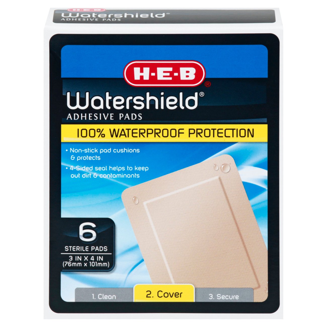 H-E-B Watershield Adhesive Pads - Shop Bandages & Gauze at H-E-B