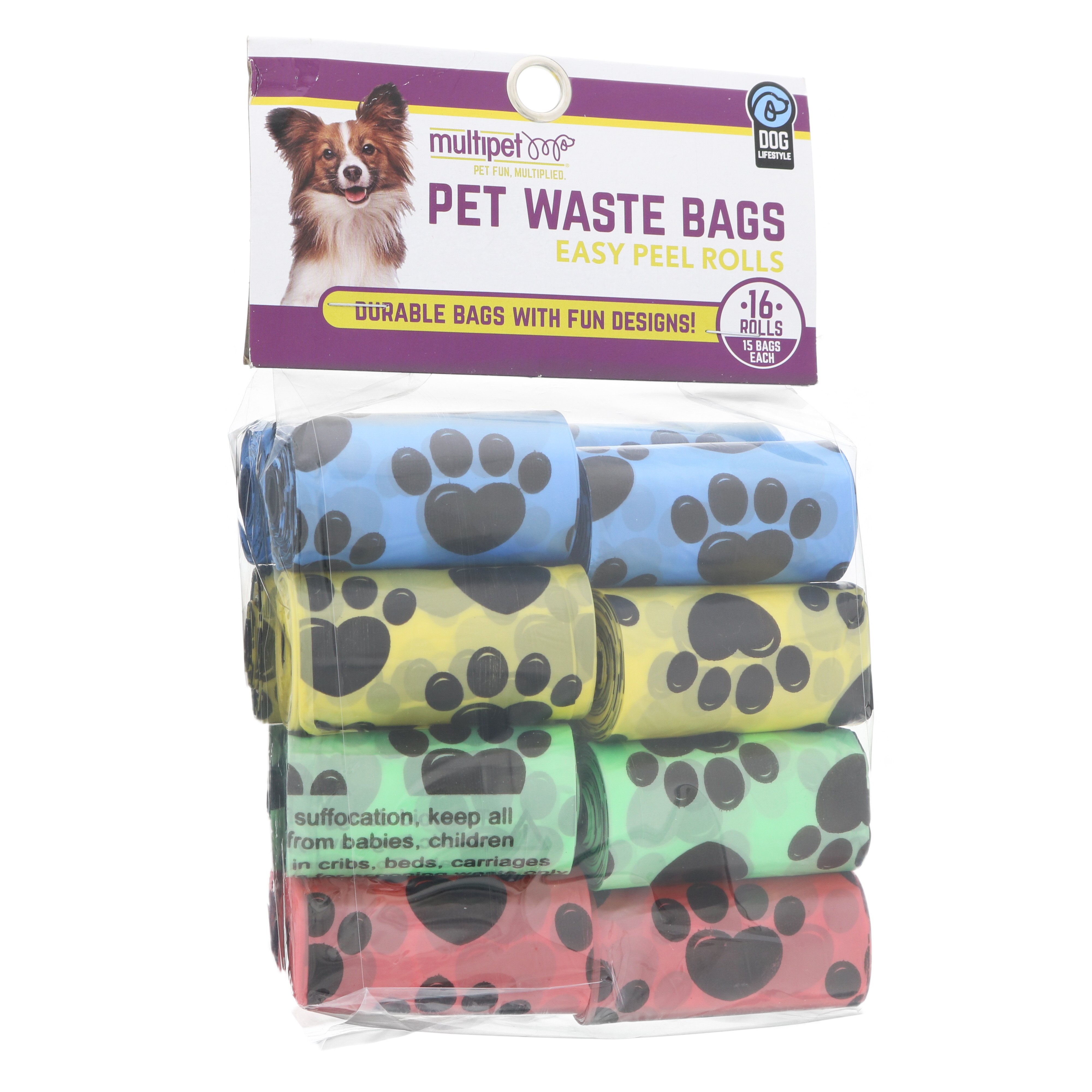 Multipet Paw Print Pet Waste Bags - Shop Cleanup & odor control at H-E-B