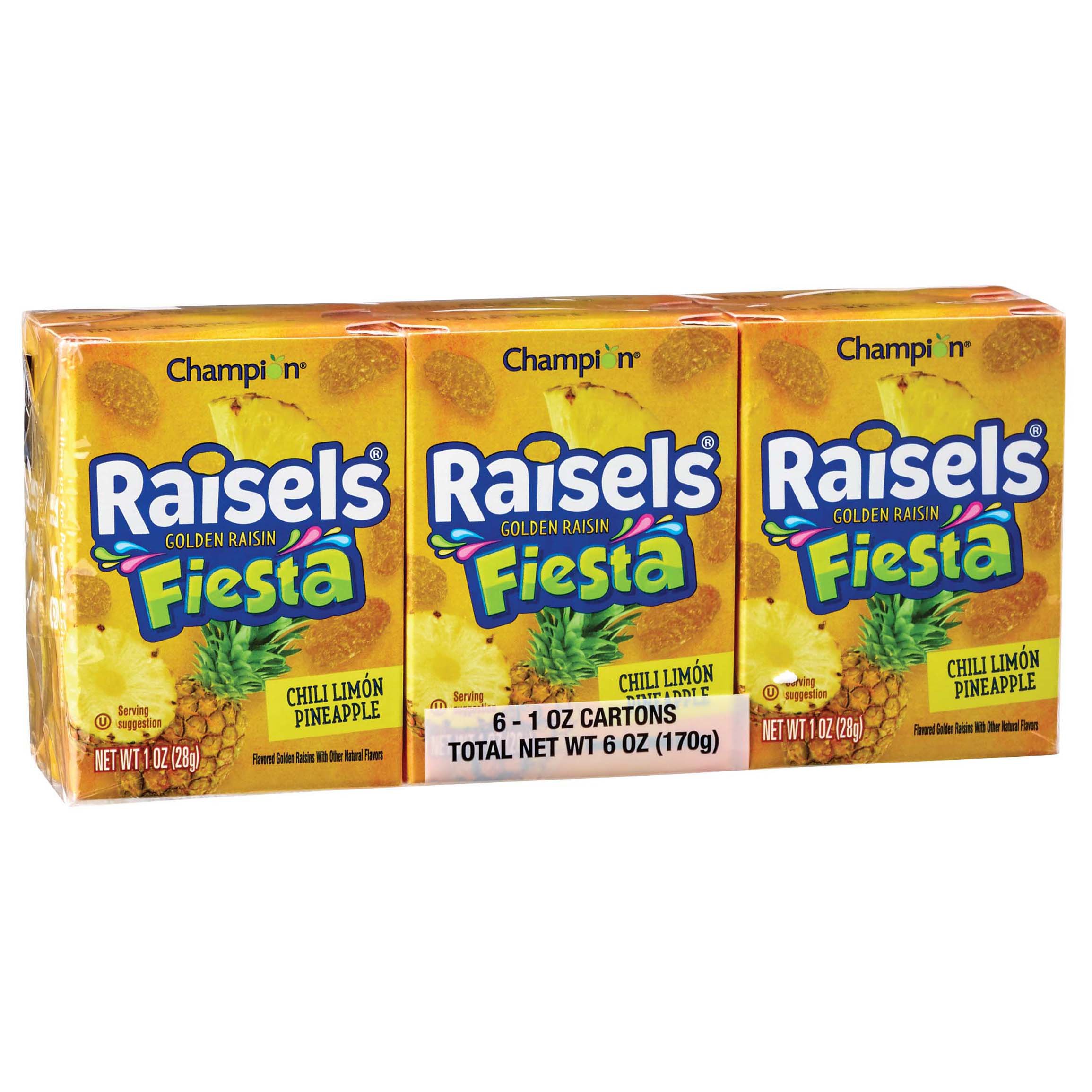 Champion Raisels Fiesta Chili Limon Pineapple GoldenRasins - Shop Fruit ...