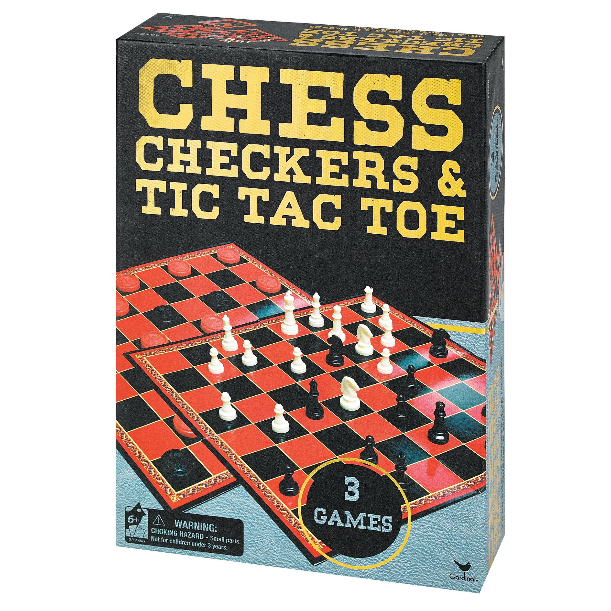 Cardinal Industries Chess Checkers & Tic Tac Toe Game Set - Shop Games ...
