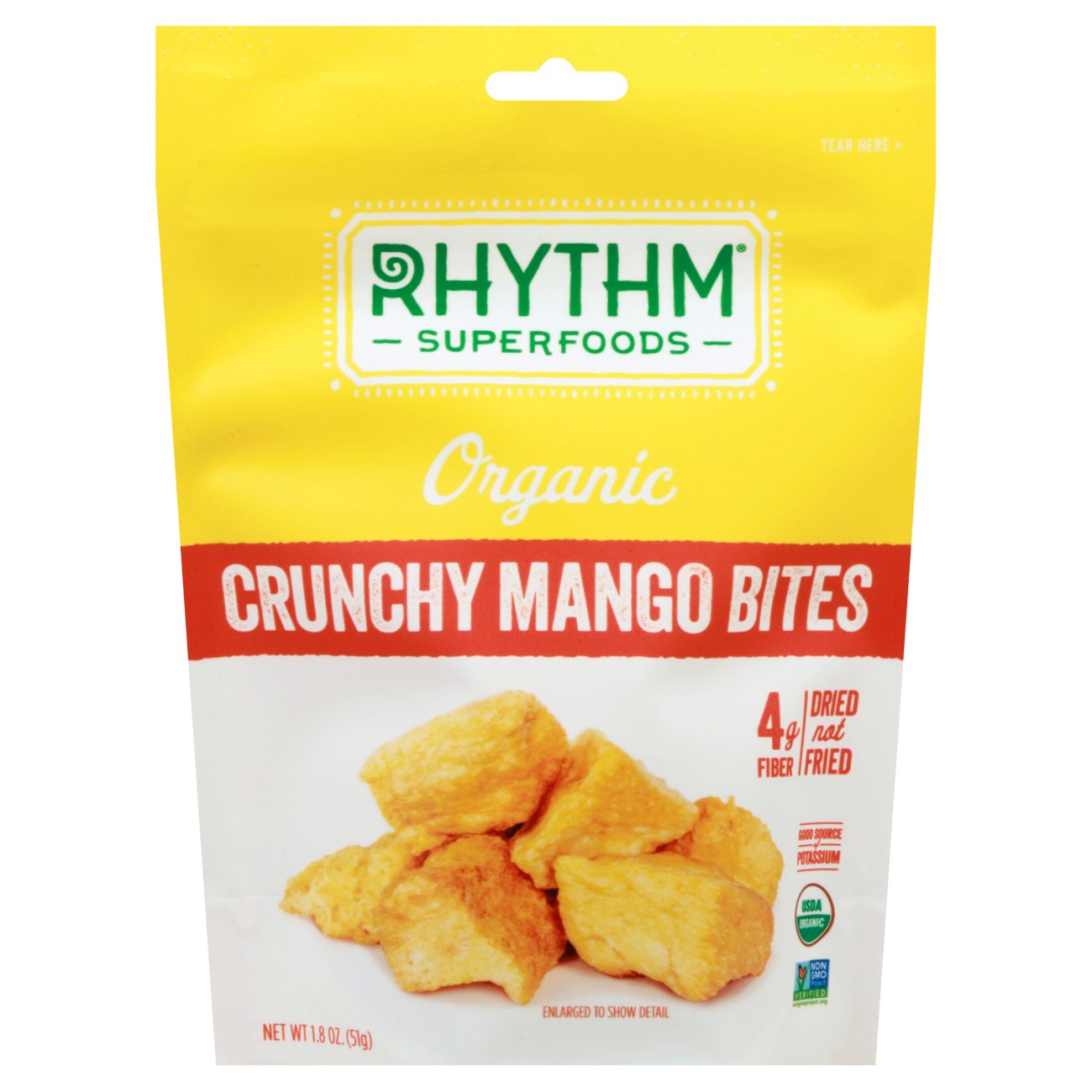 Rhythm Superfoods Organic Crunchy Mango Bites - Shop Chips at H-E-B