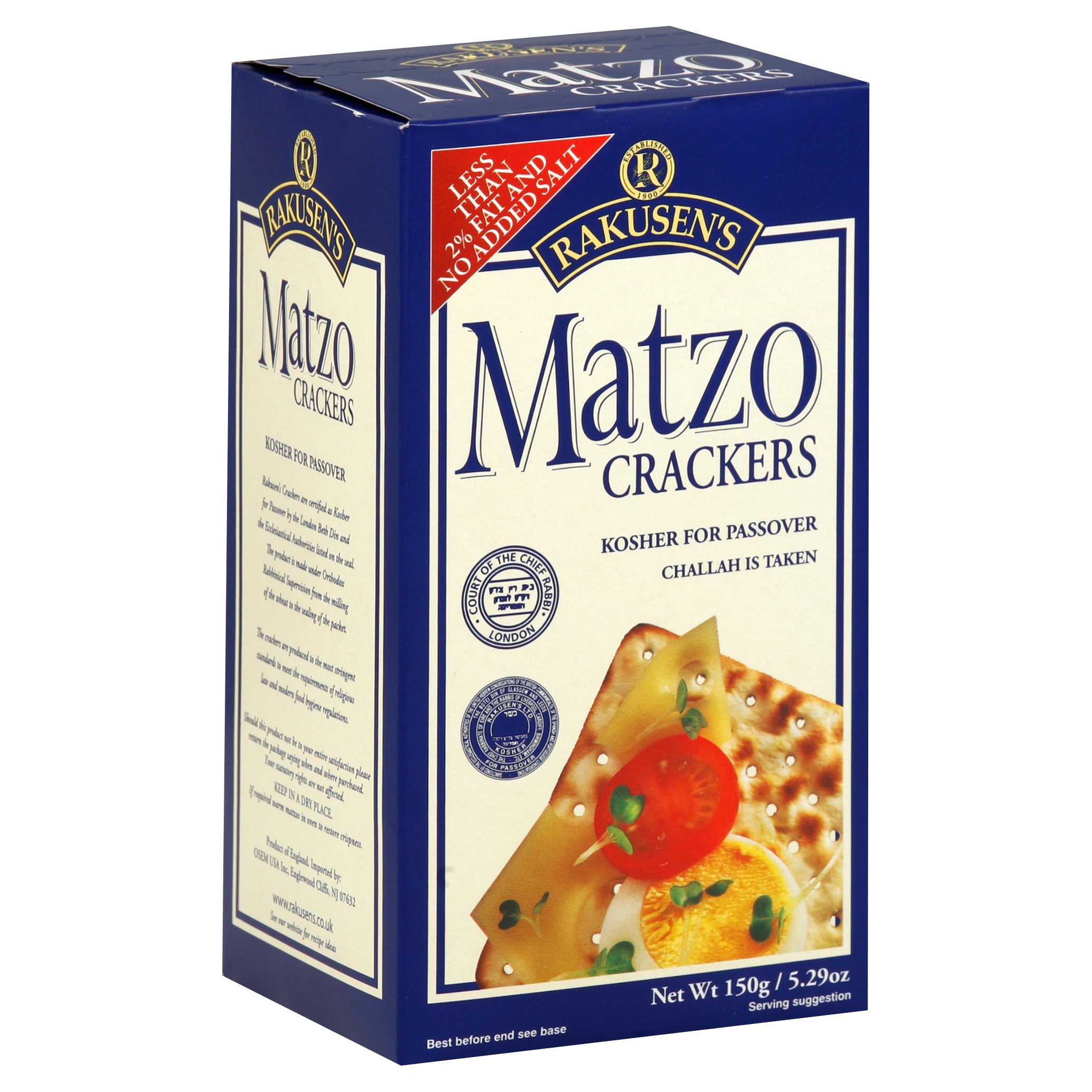 Rakusen's Matzo Crackers - Shop Crackers & breadsticks at H-E-B