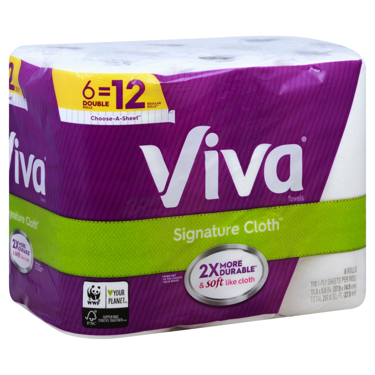 Viva Signature Cloth Choose-A-Sheet Double Roll Paper Towels - Shop ...