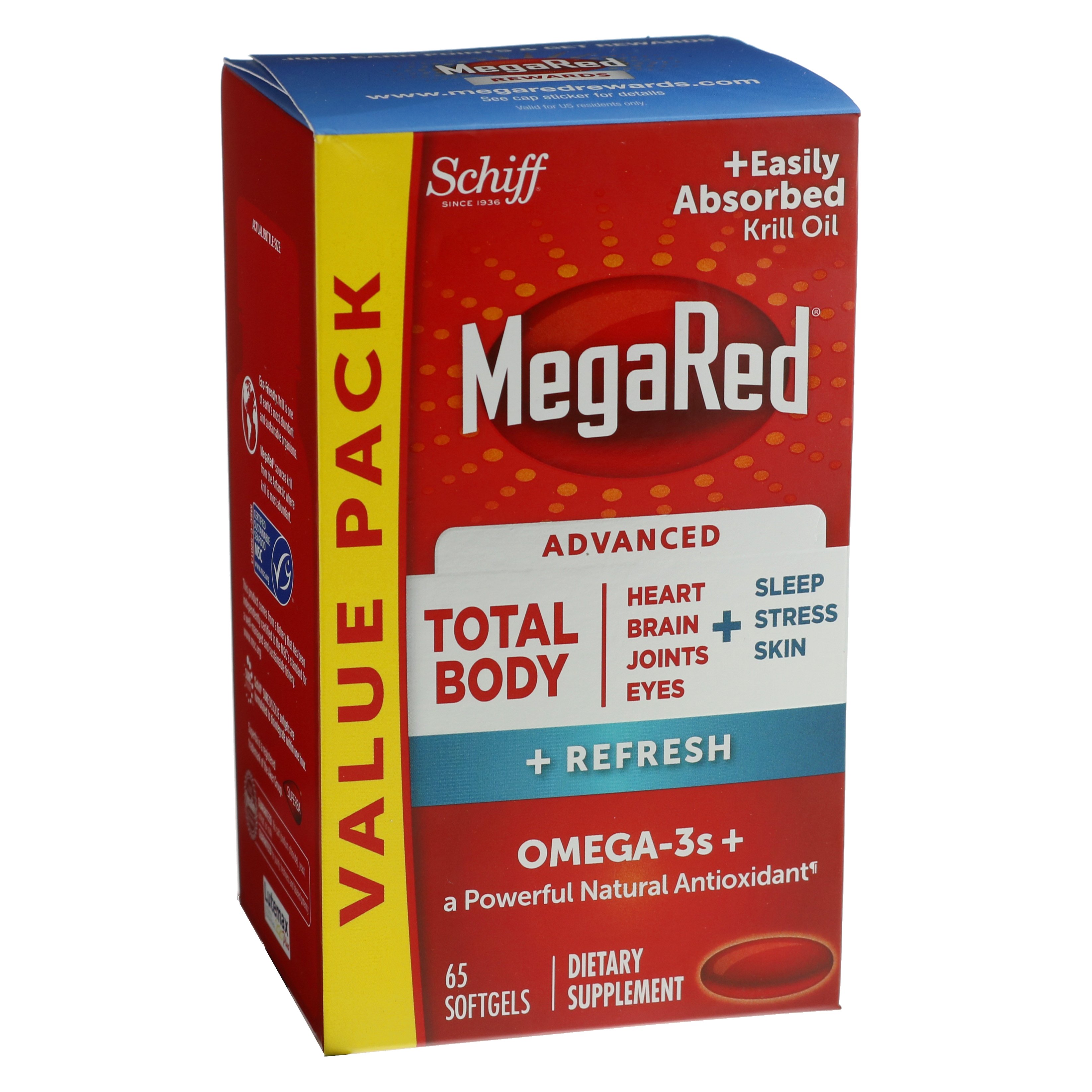 Schiff MegaRed Advanced Total Body Refresh 800 mg Softgels - Shop Diet ...