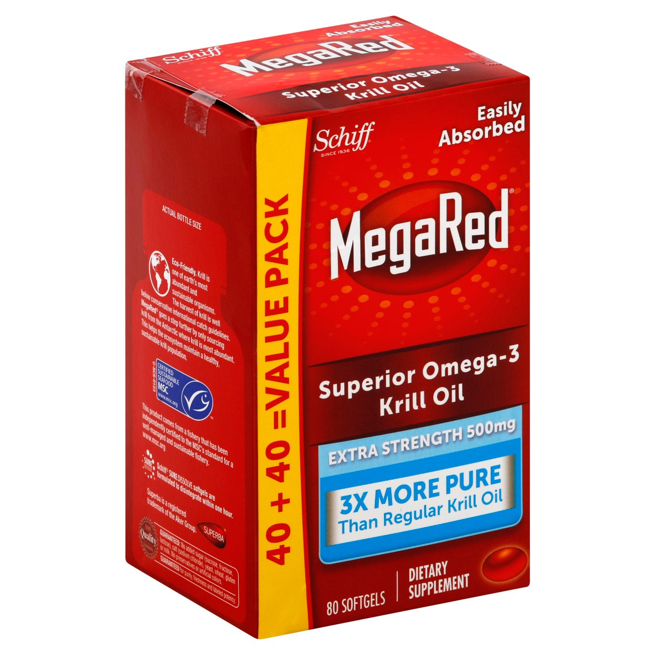 MegaRed Extra Strength Krill 500 mg - Shop Diet & Fitness at H-E-B