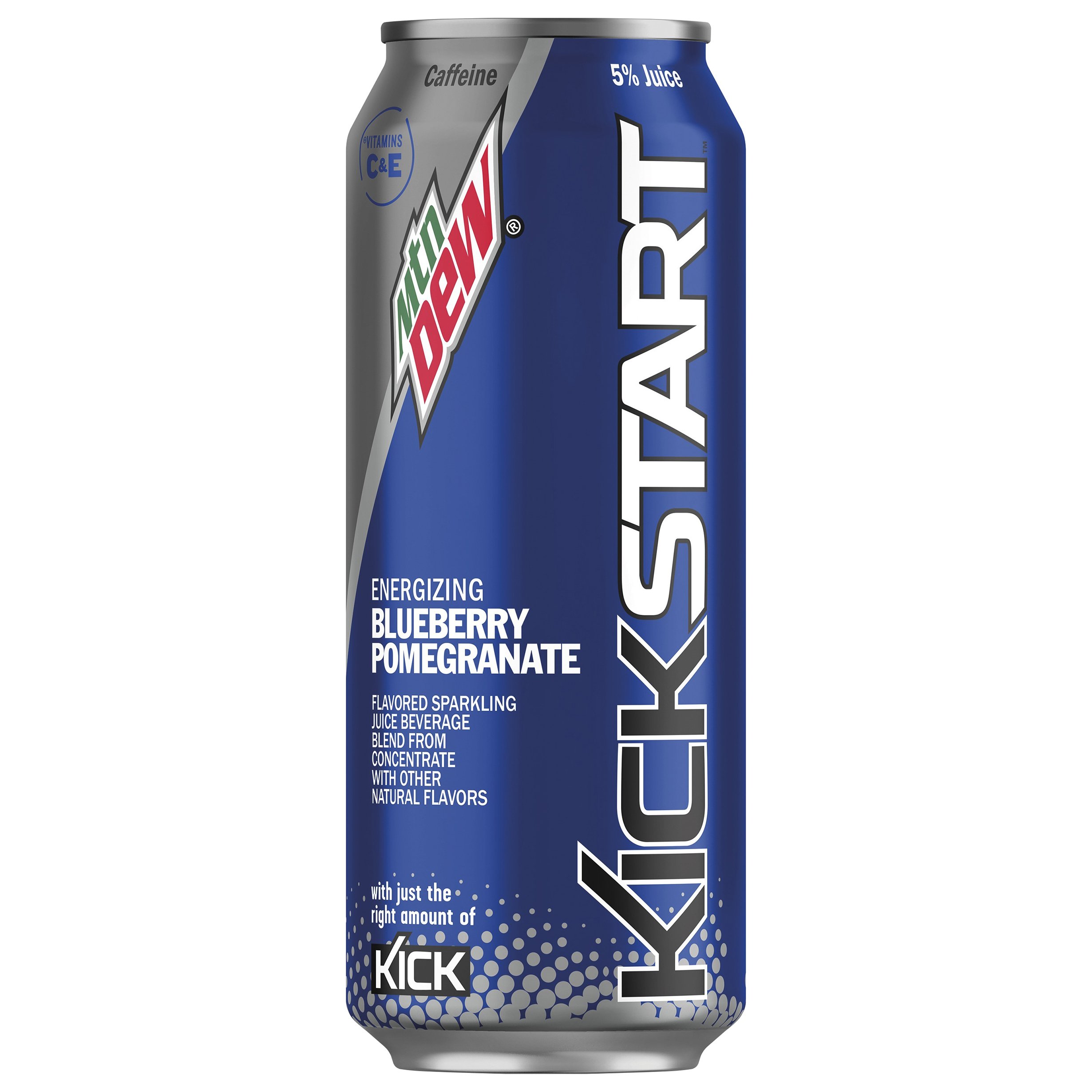 Mountain Dew KickStart Energizing Blueberry Pomegranate Beverage - Shop ...