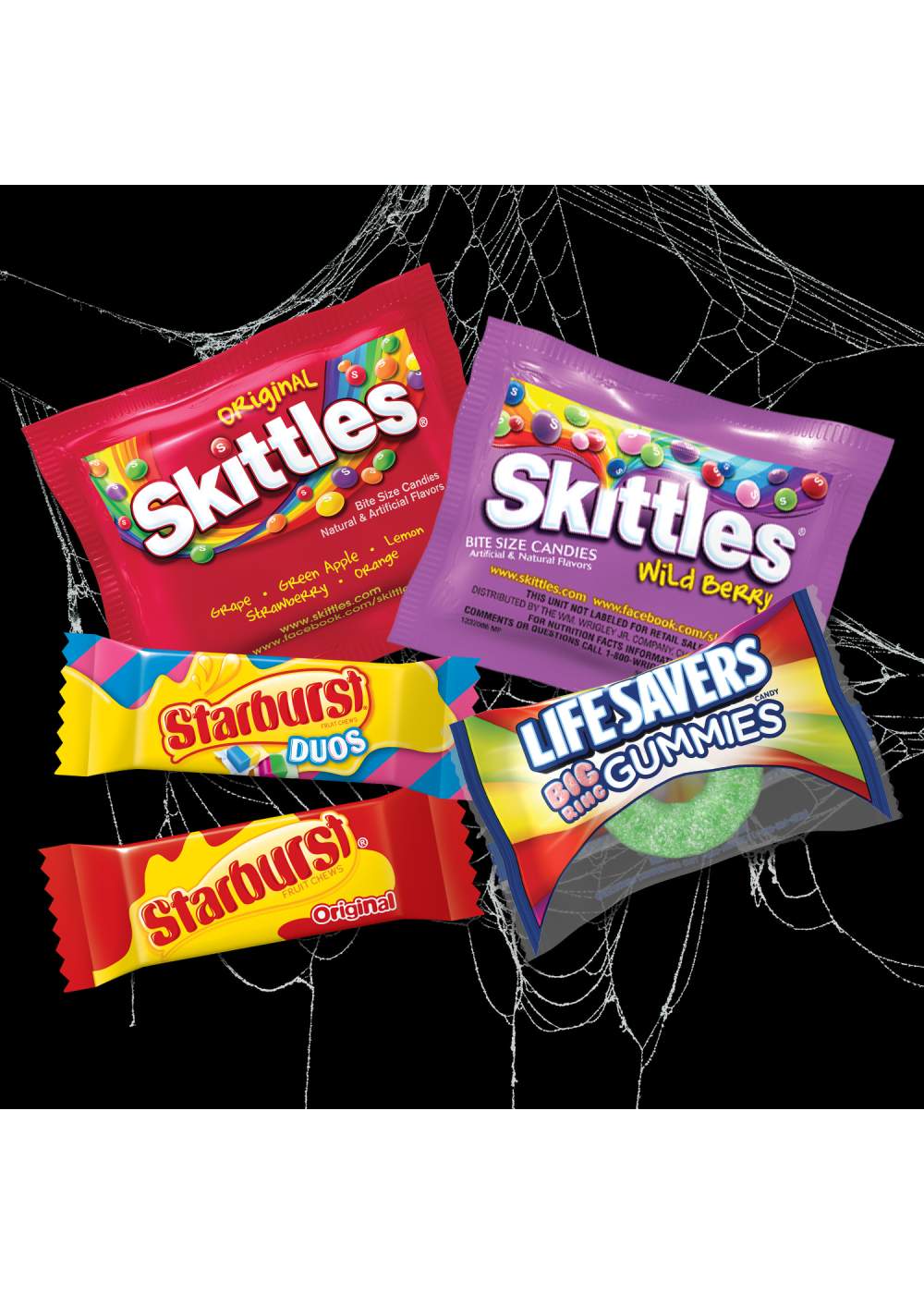 Mars (Skittles, Starburst & Life Savers) Fun Size Halloween Candy ...