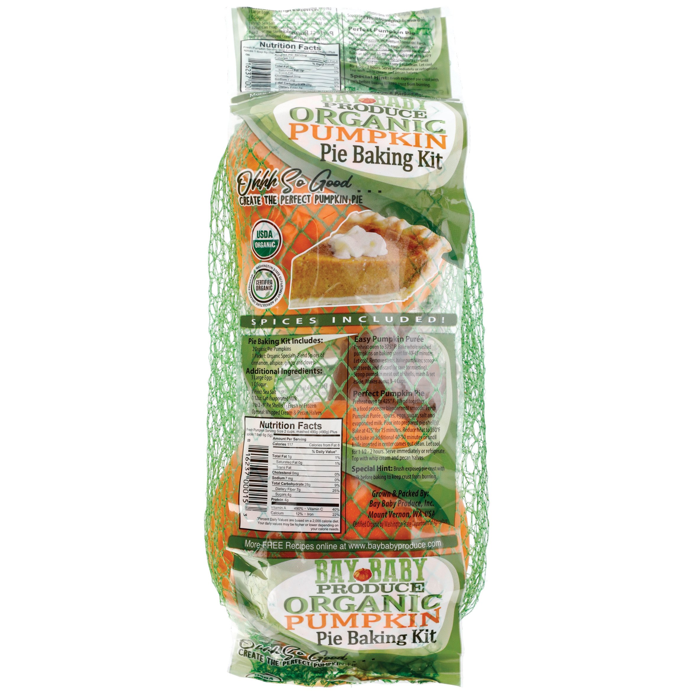 Fresh Organic Pumpkin Pie Baking Kit - Shop Squash & pumpkins at H-E-B
