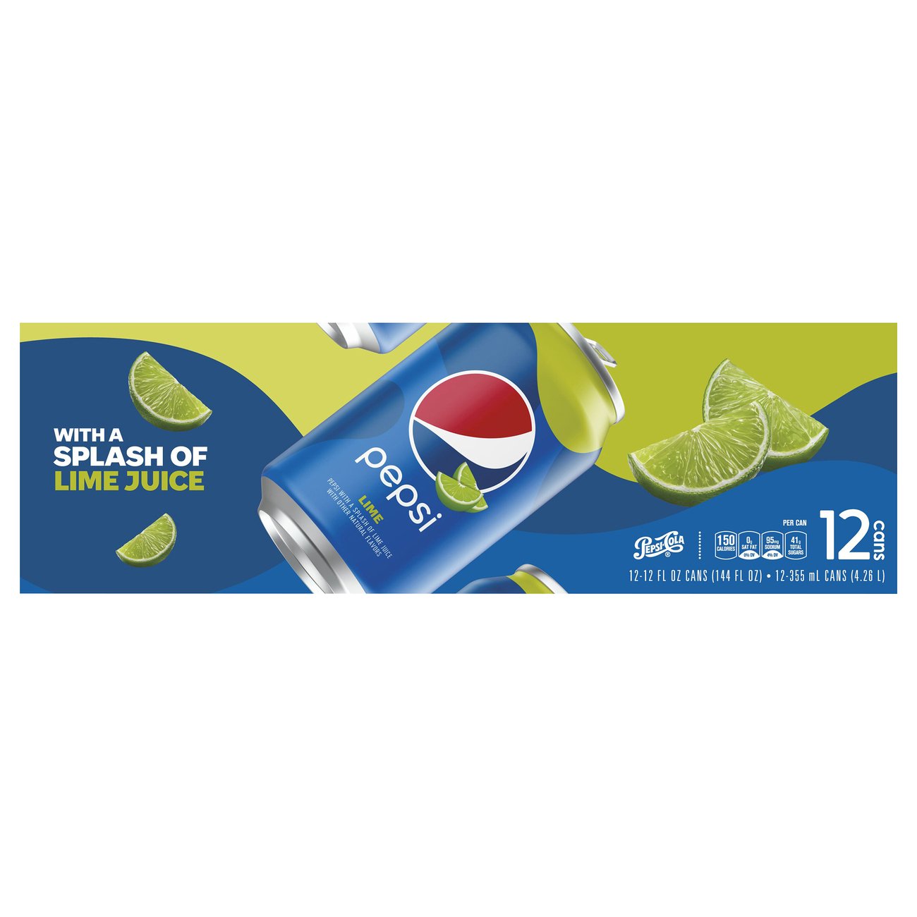Pepsi Lime Cola 12 oz Cans - Shop Soda at H-E-B
