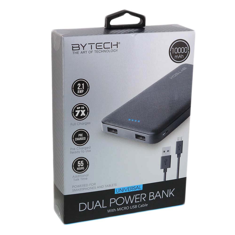 Bytech Black Dual USB Powerbank Charger - Shop Phone chargers at H-E-B