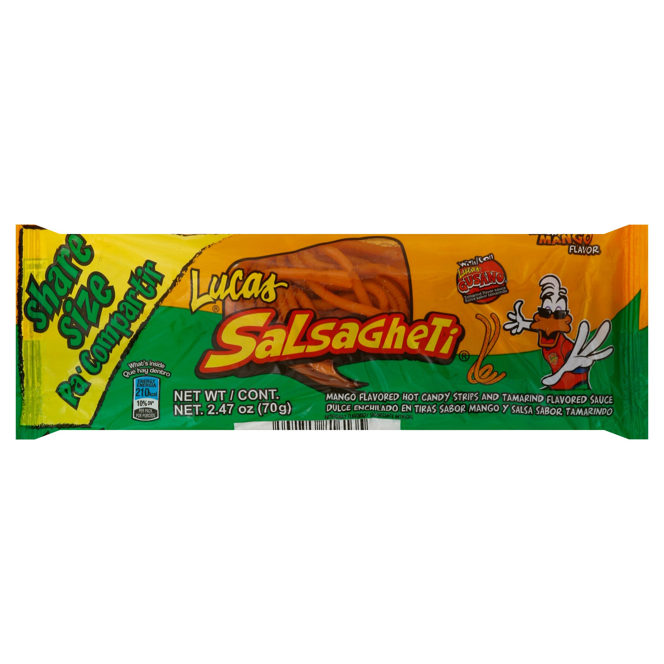 Lucas Skwinles Salsagheti Mango Candy - King Size - Shop Candy at H-E-B