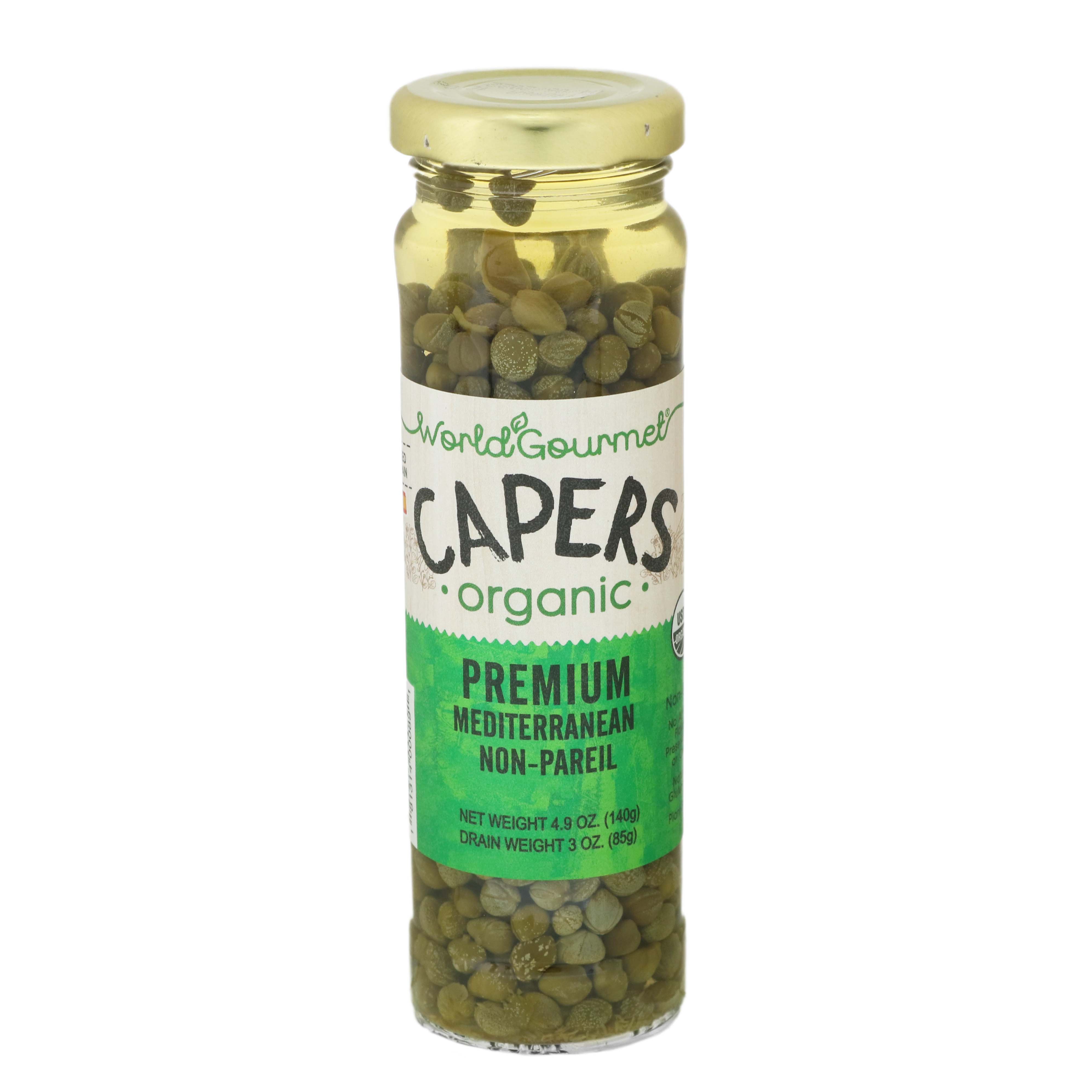 World Gourmet Organic Mediterranean Non-Pareil Capers - Shop Olives at ...