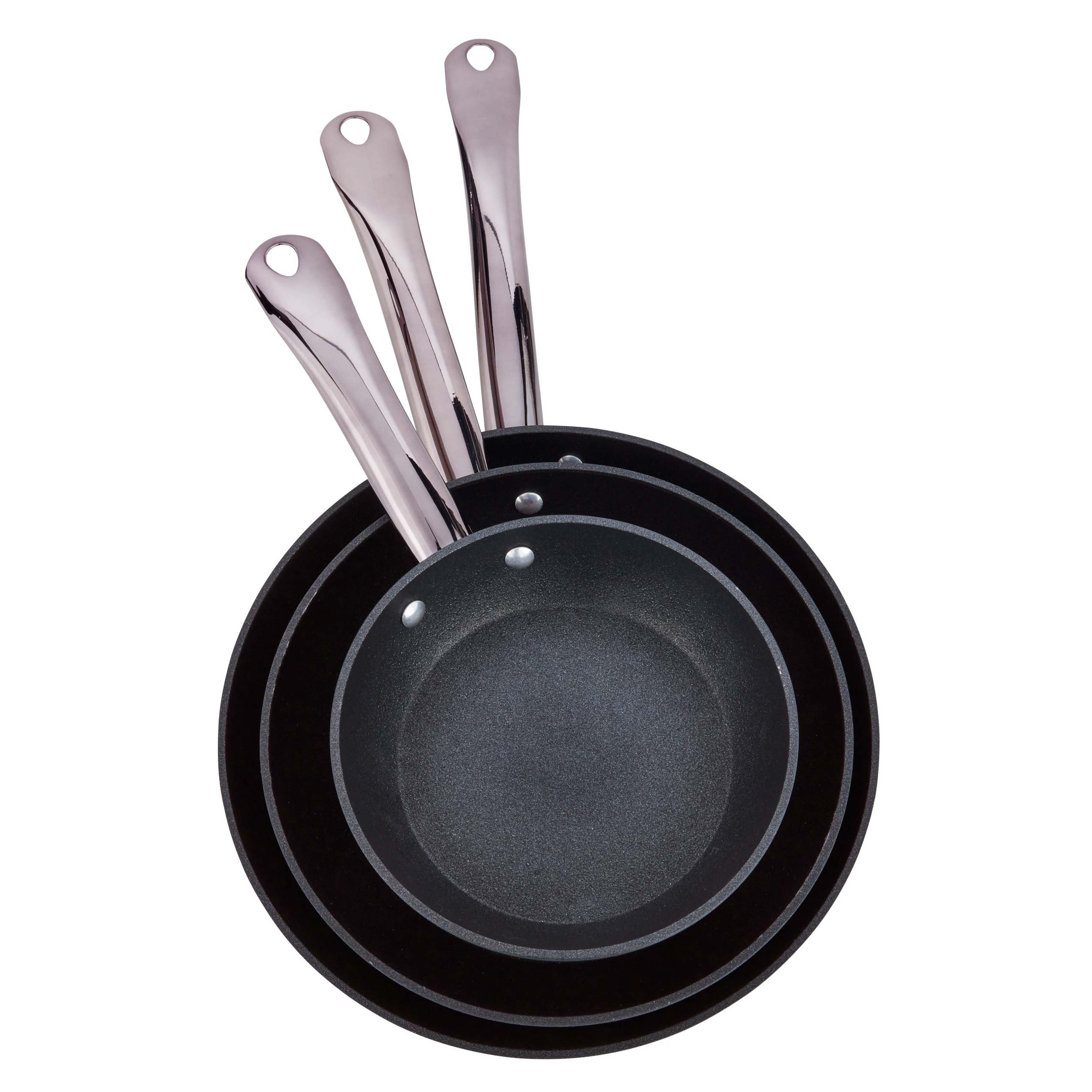 Kitchen & Table by H-E-B Mega Stone Fry Pan Set - Black - Shop Frying ...