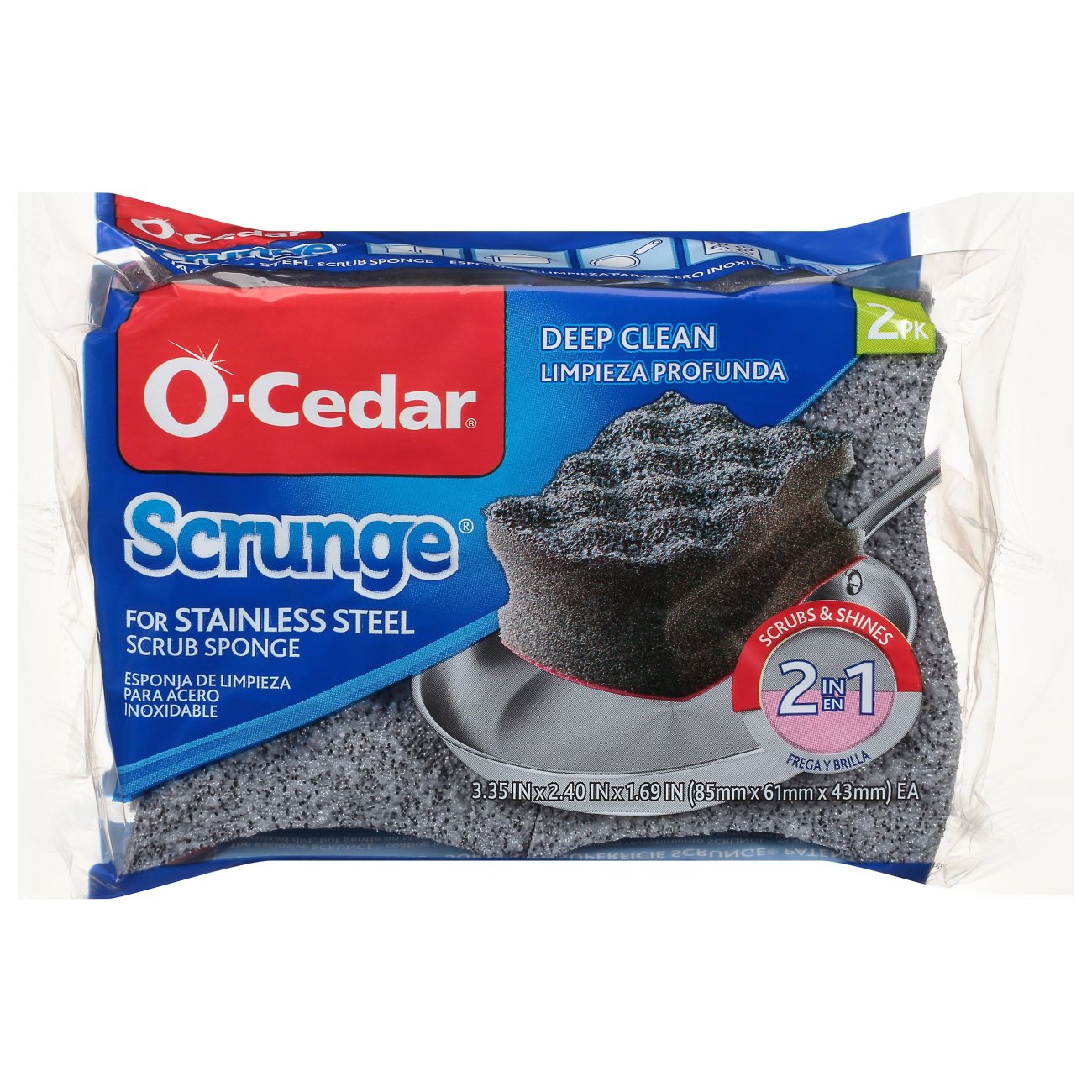 O-Cedar Stainless Steel Scrunge - Shop Sponges & scrubbers at H-E-B