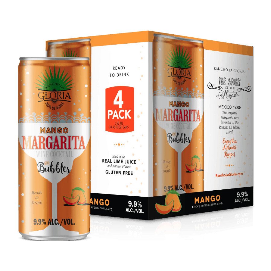 Rancho La Gloria Mango Margarita Wine Cocktail 250 mL Cans - Shop Wine ...
