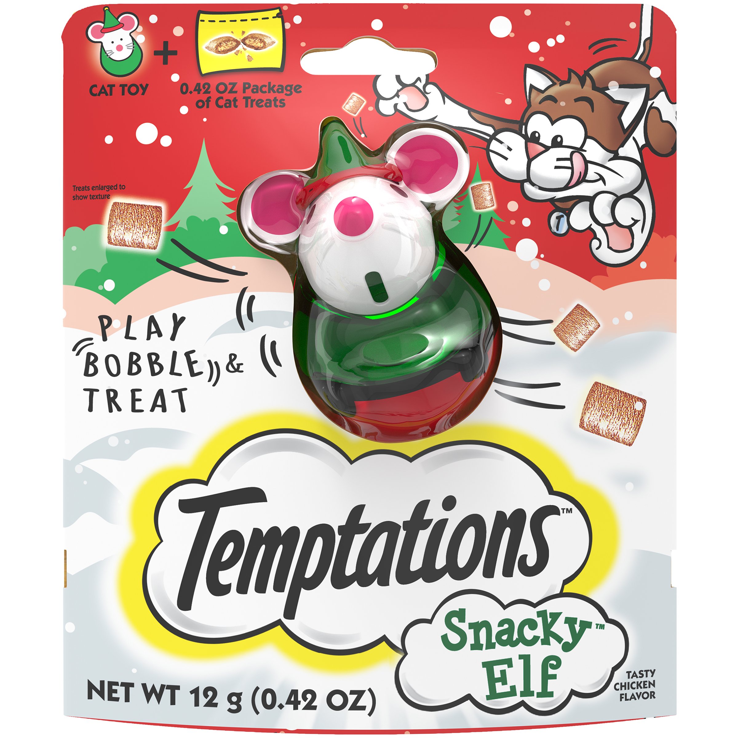 Temptations Snacky Elf Cat Toy with Chicken Flavor Treats - Shop Cats ...