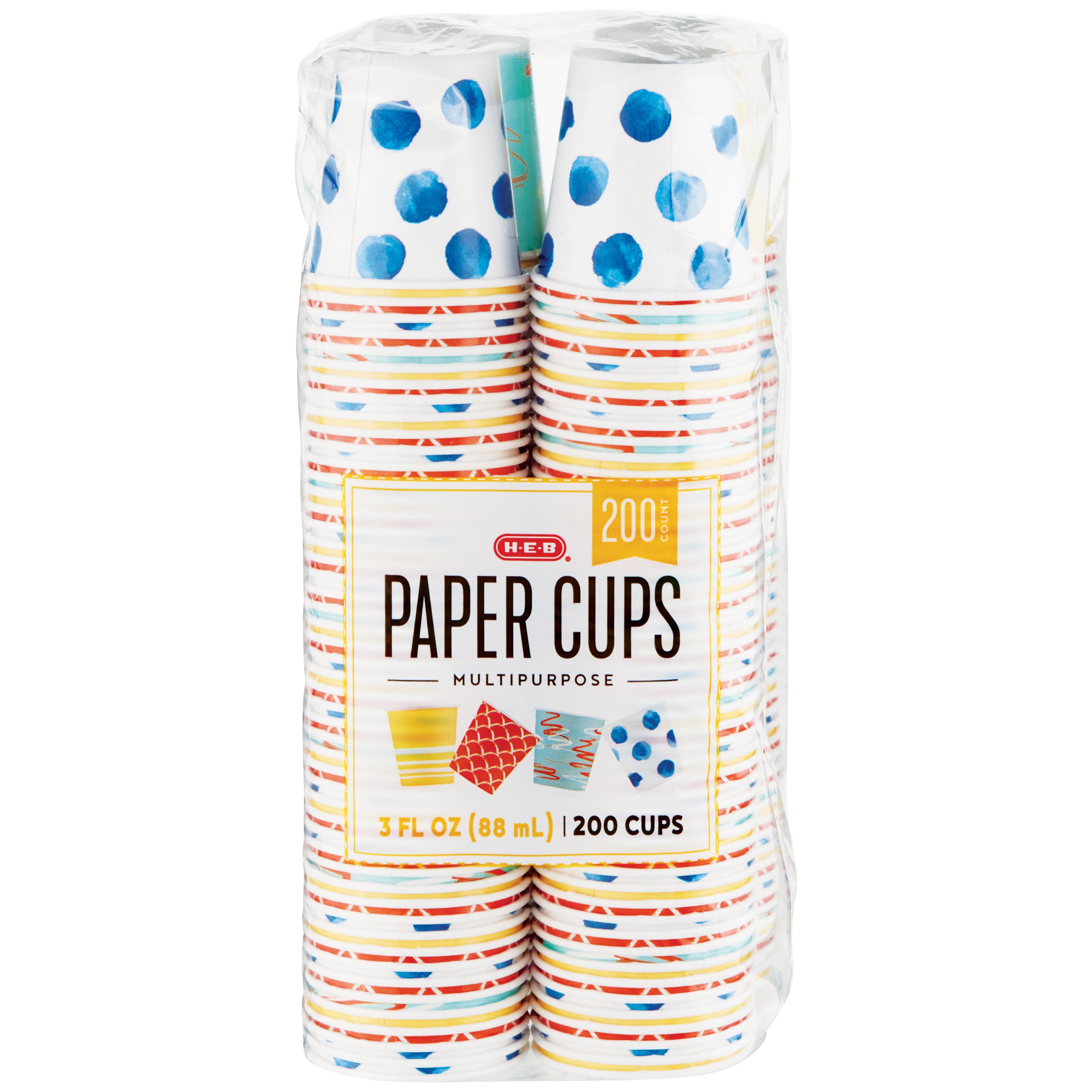 H E B 3 Oz Multipurpose Paper Cups Shop Drinkware At H E B