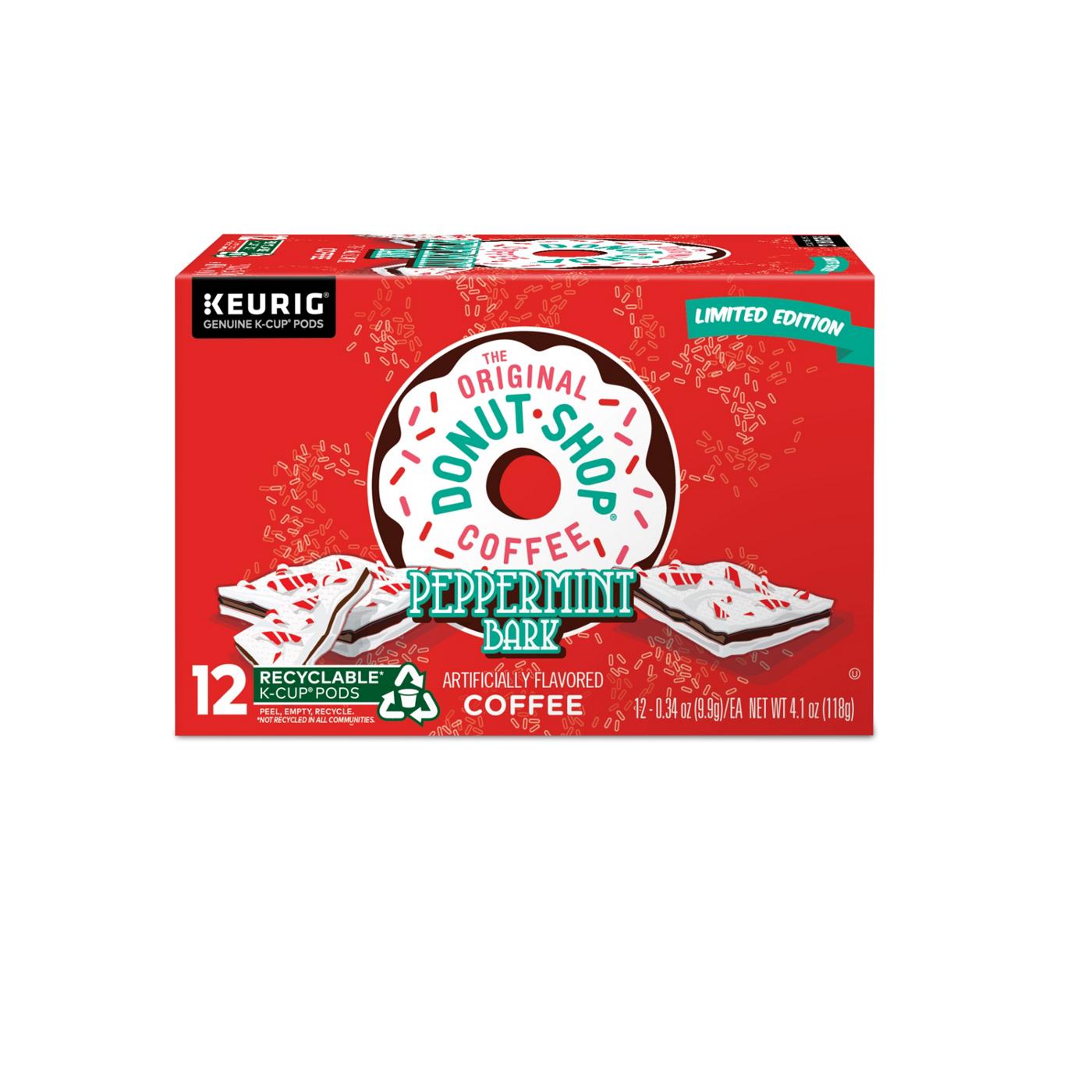 Donut Shop Light Roast Peppermint Bark Coffee Single Serve K Cups