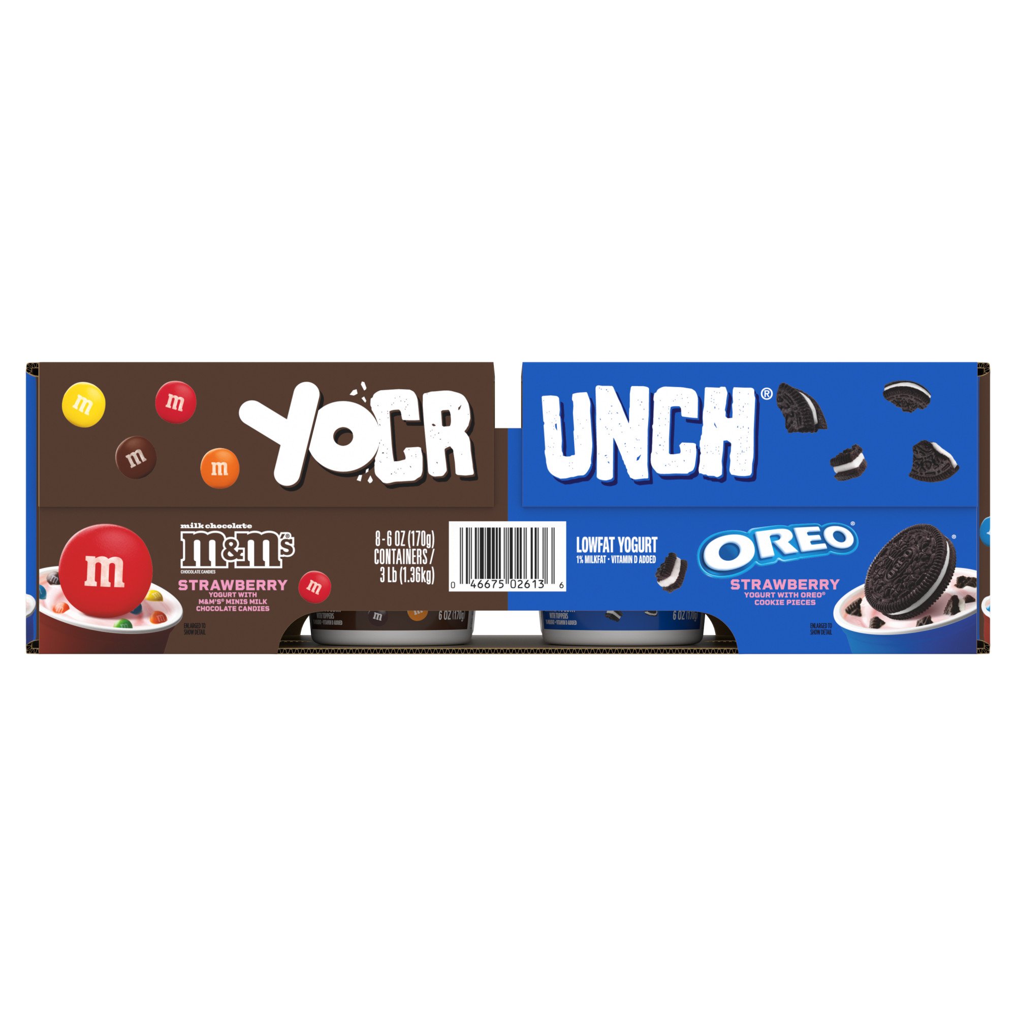 YoCrunch Low-Fat Strawberry With M&Ms & Oreo Variety Pack Yogurt, 8 ct ...