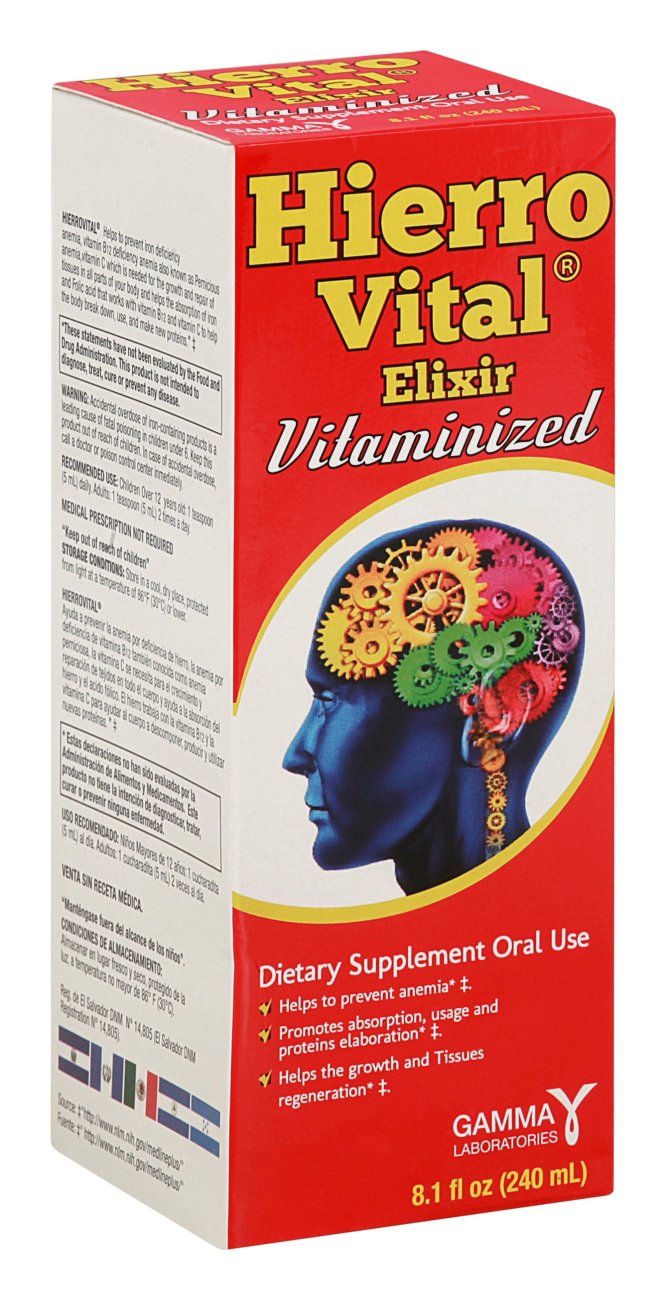 Gamma Laboratories Hierro Vital Exlir Vitaminized - Shop Herbs & homeopathy at H-E-B