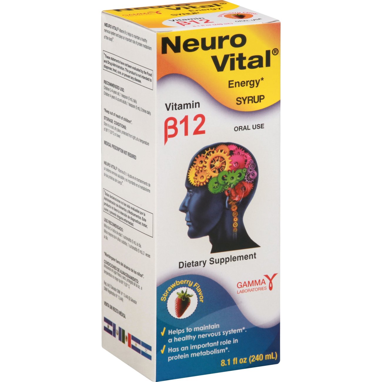 Gamma Laboratories Nuero Vital B12 Energy Syrup - Shop Herbs ...