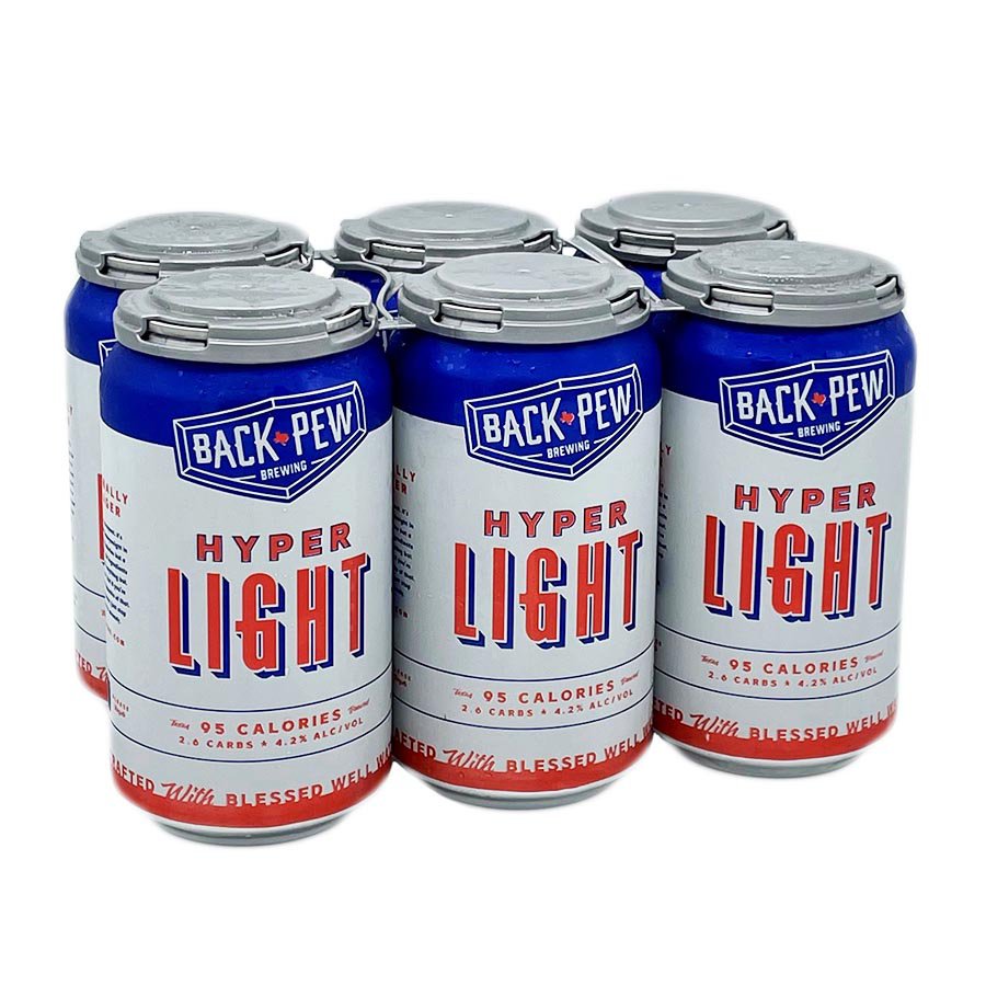 Back Pew Brewing Hyper Light Craft Beer 6 pk Cans - Shop Beer at H-E-B