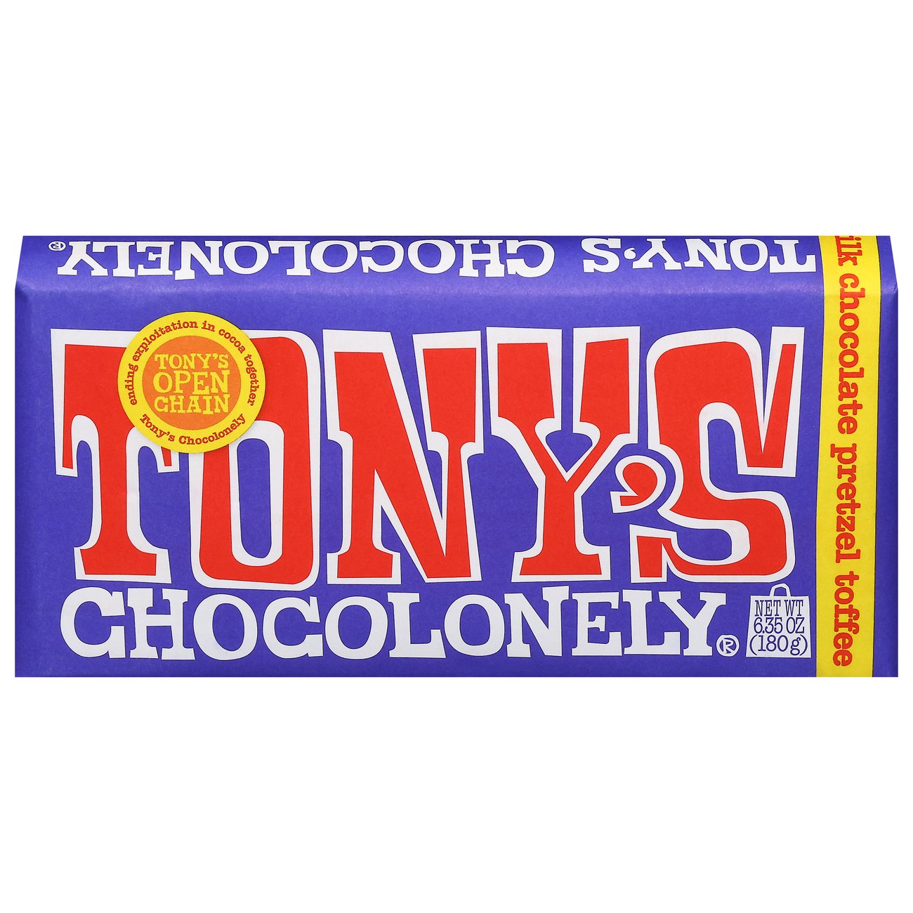 Tony's Chocolonely Dark Milk Chocolate Pretzel Toffee Candy Big Bar ...