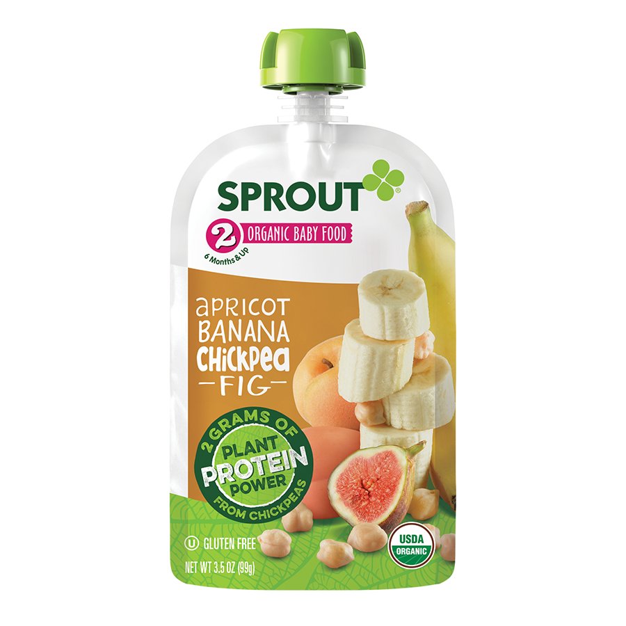 Sprout Stage 2 Apricot Banana Chickpea Fig Pouch - Shop Baby food at H-E-B