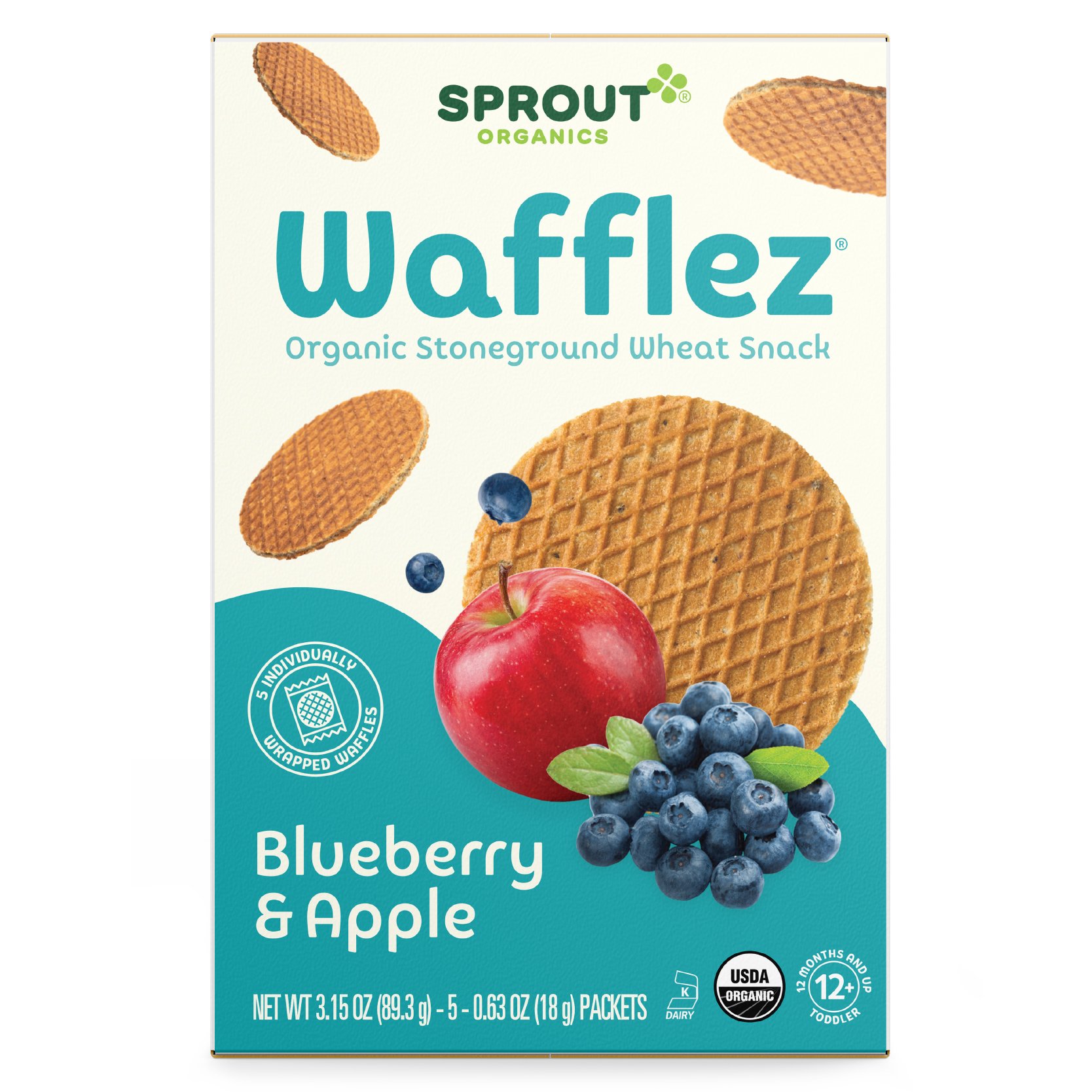 Sprout Organics Wafflez - Blueberry & Apple - Shop Toddler food at H-E-B