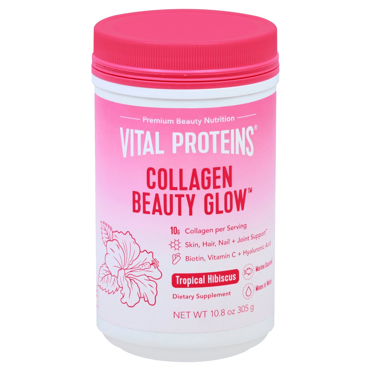 Vital Proteins Collagen Beauty Glow Tropical Hibiscus - Shop Diet ...