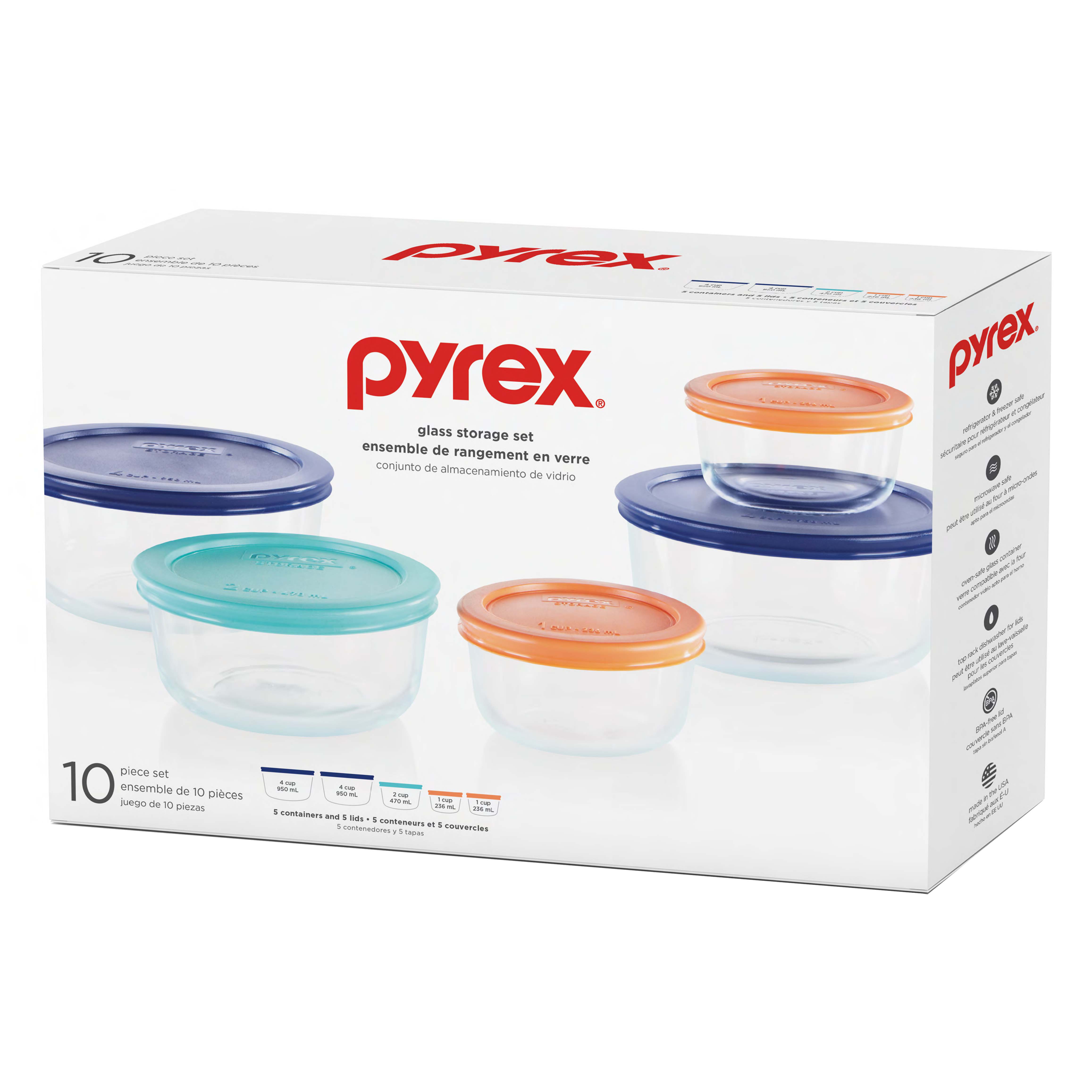 Corelle Pyrex Glass Storage Set - Shop Food Storage at H-E-B