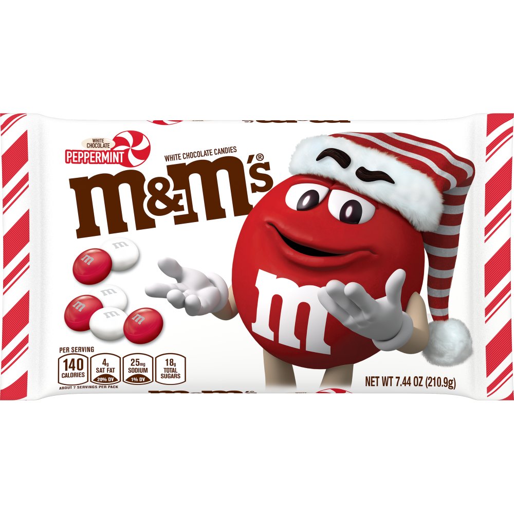 M&M'S Holiday White Peppermint Chocolate Candy Bag - Shop Candy at H-E-B