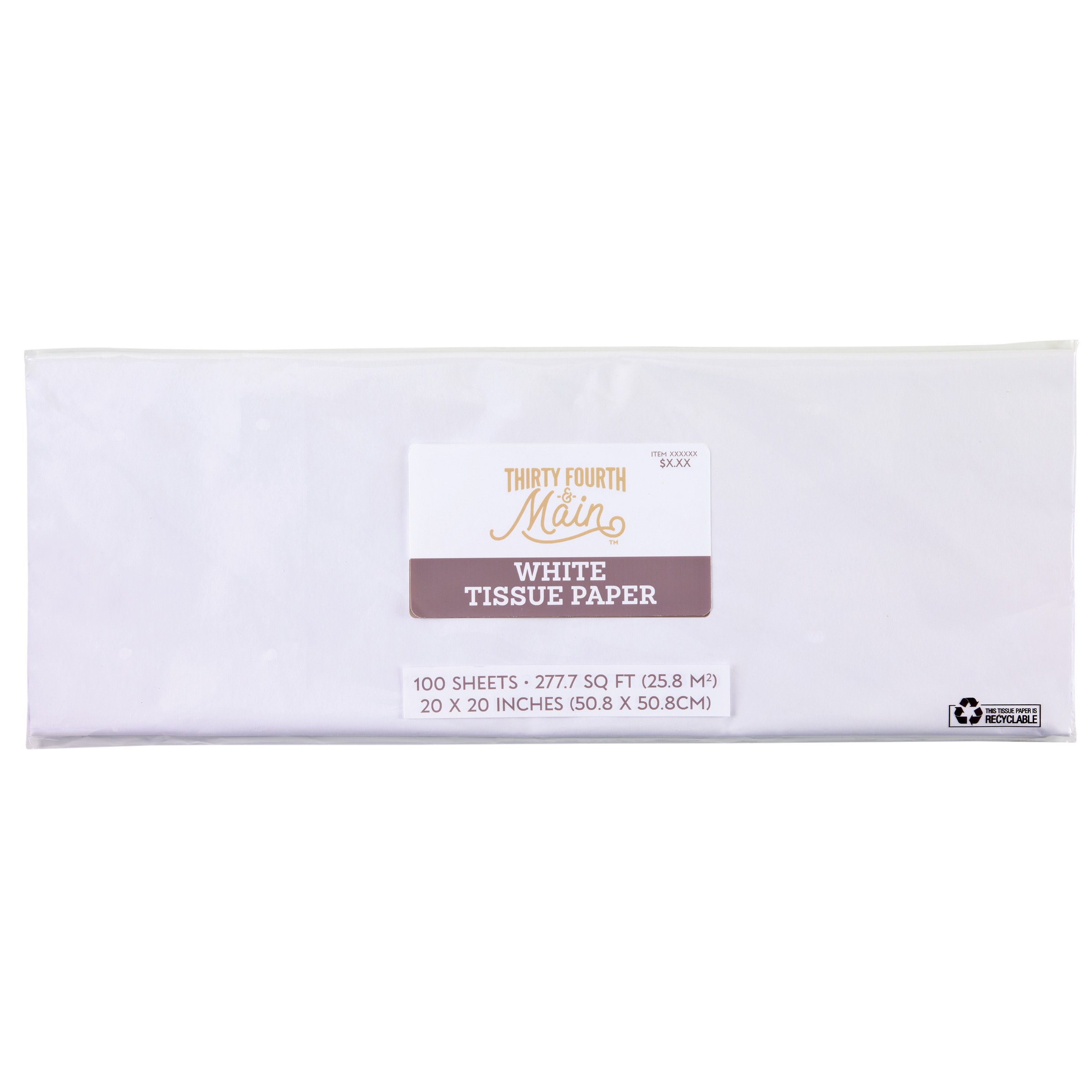 Thirty Fourth & Main White Holiday Tissue Paper - Shop Gift wrap at H-E-B