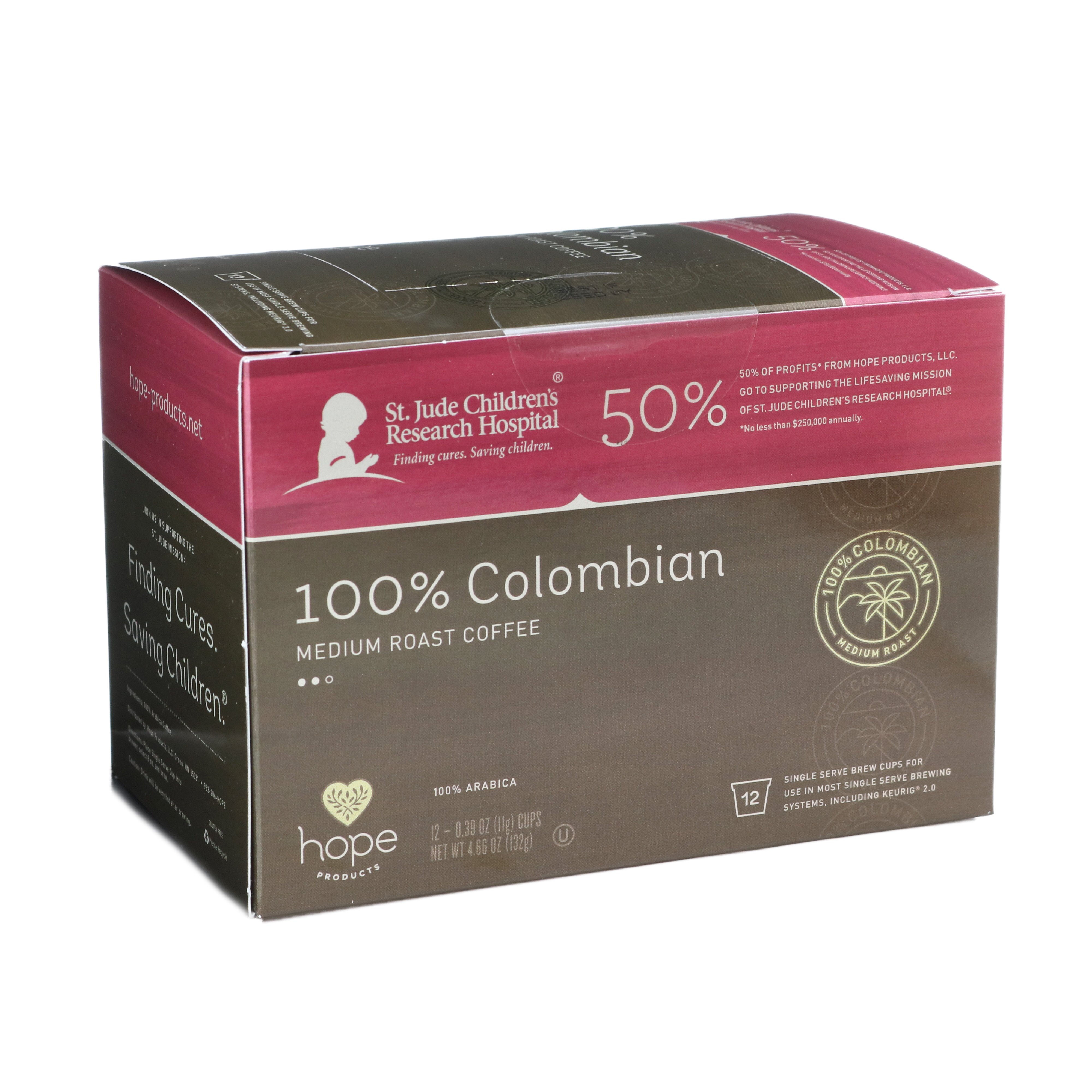 Hope 100% Colombian Medium Roast Single Serve Coffee Cups - Shop Coffee ...